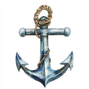 10 Printable Anchor, Watercolor Anchors, Nautical Clip Art, Anchors Art ...