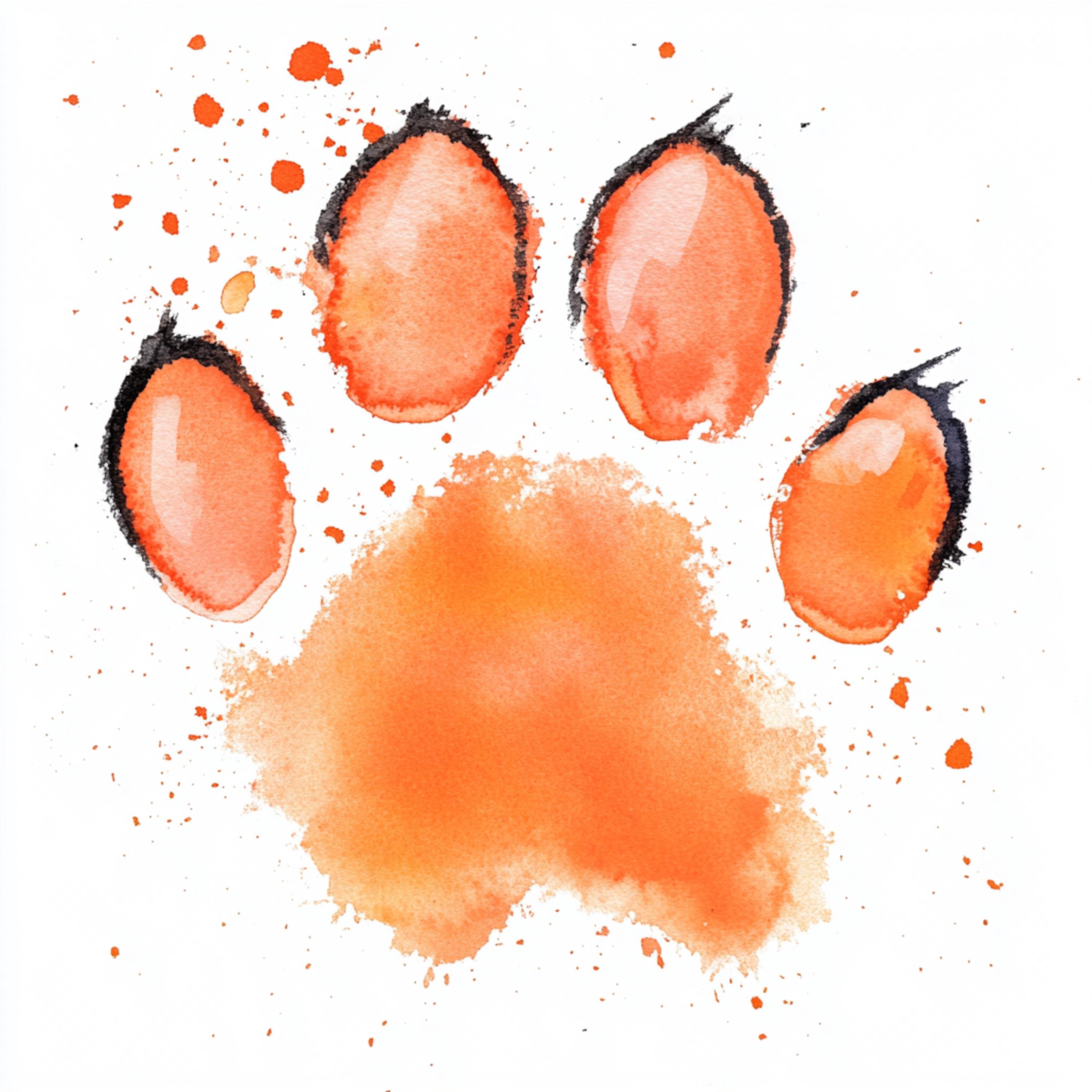 10 Printable Cat Paw Clipart, Watercolor Paws, Cute Cats Paws ...
