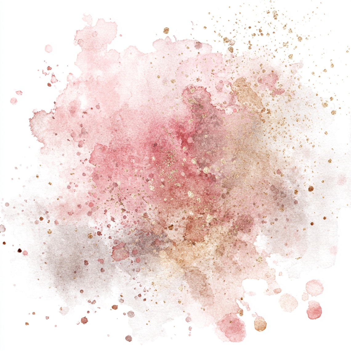10 Printable Watercolor Abstract Splatter, Watercolor Pink Beige ...