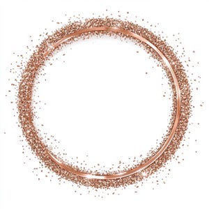 Printable Pink Glitter Circle Frame, Watercolor Rose Gold Ring, Frame ...