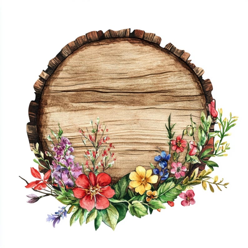 Printable Wooden Sign, Watercolor 10 Images, Wooden Sign Art, Rustic ...