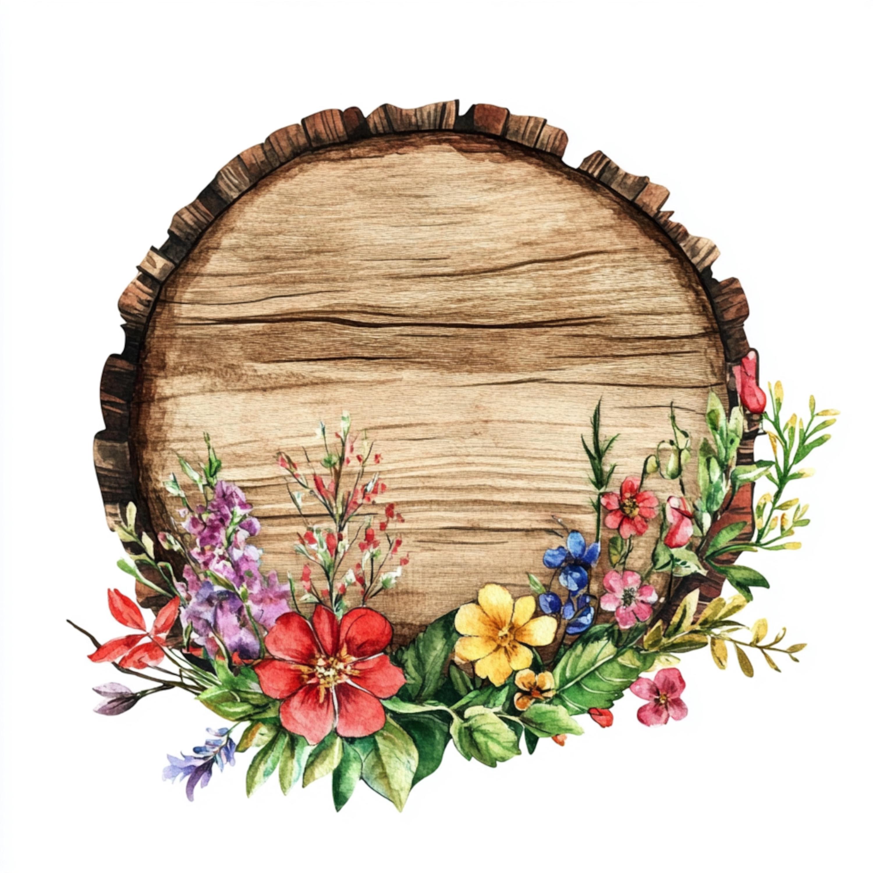 Printable Wooden Sign, Watercolor 10 Images, Wooden Sign Art, Rustic ...