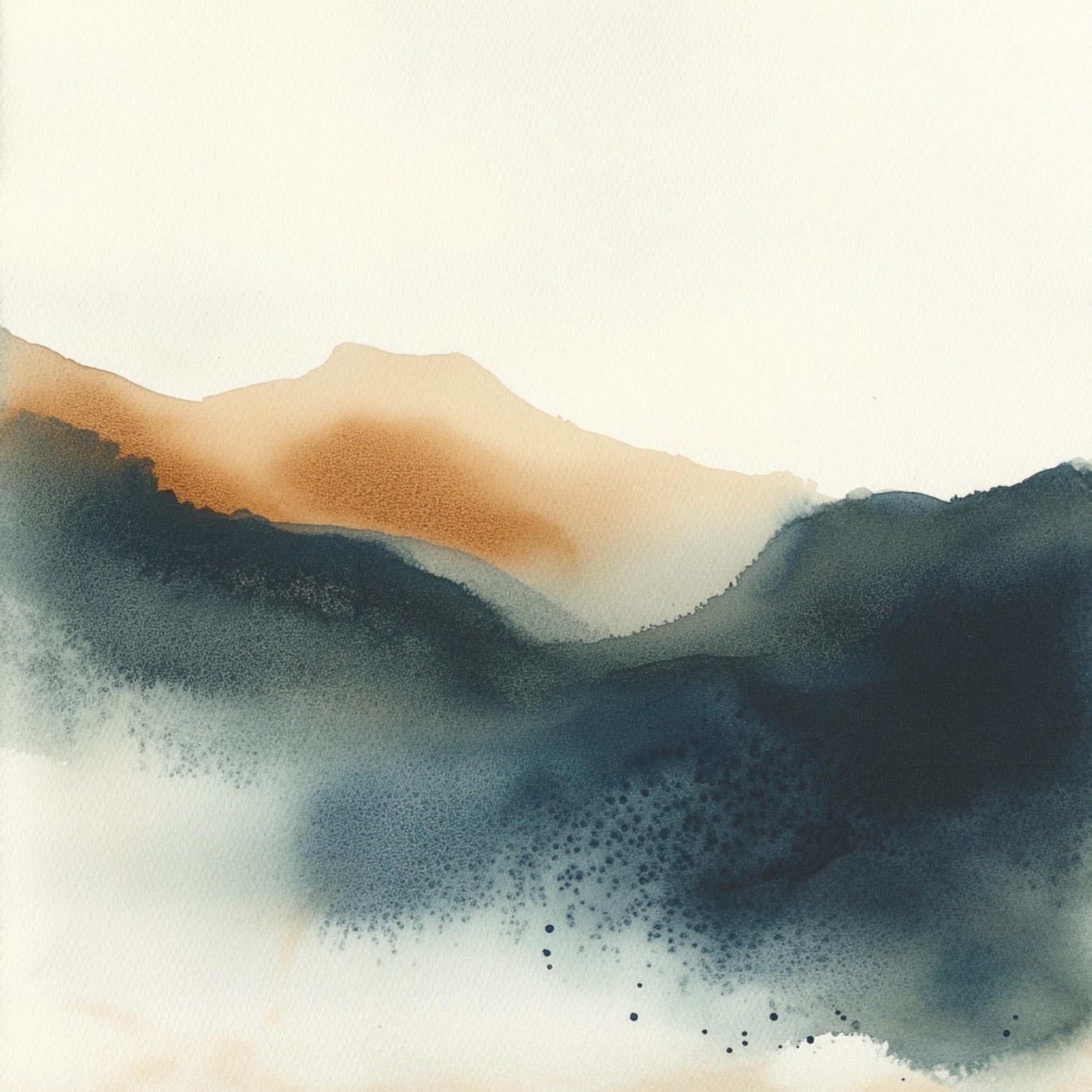 10 Printable Watercolor Abstract Landscape, Watercolor Beige Blue ...