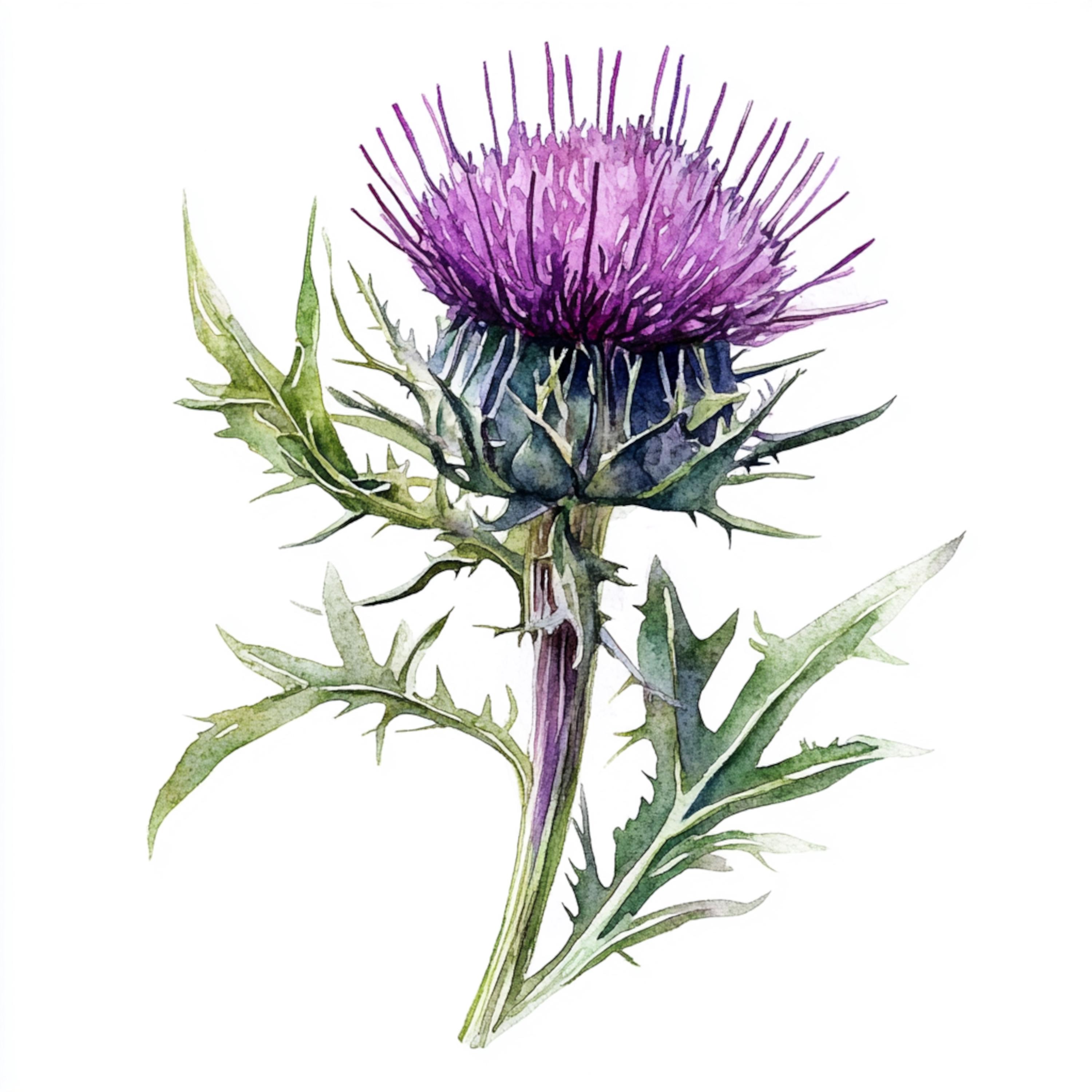 10 Printable Thistle Flower, Purple Flower, Housewarming Gift ...