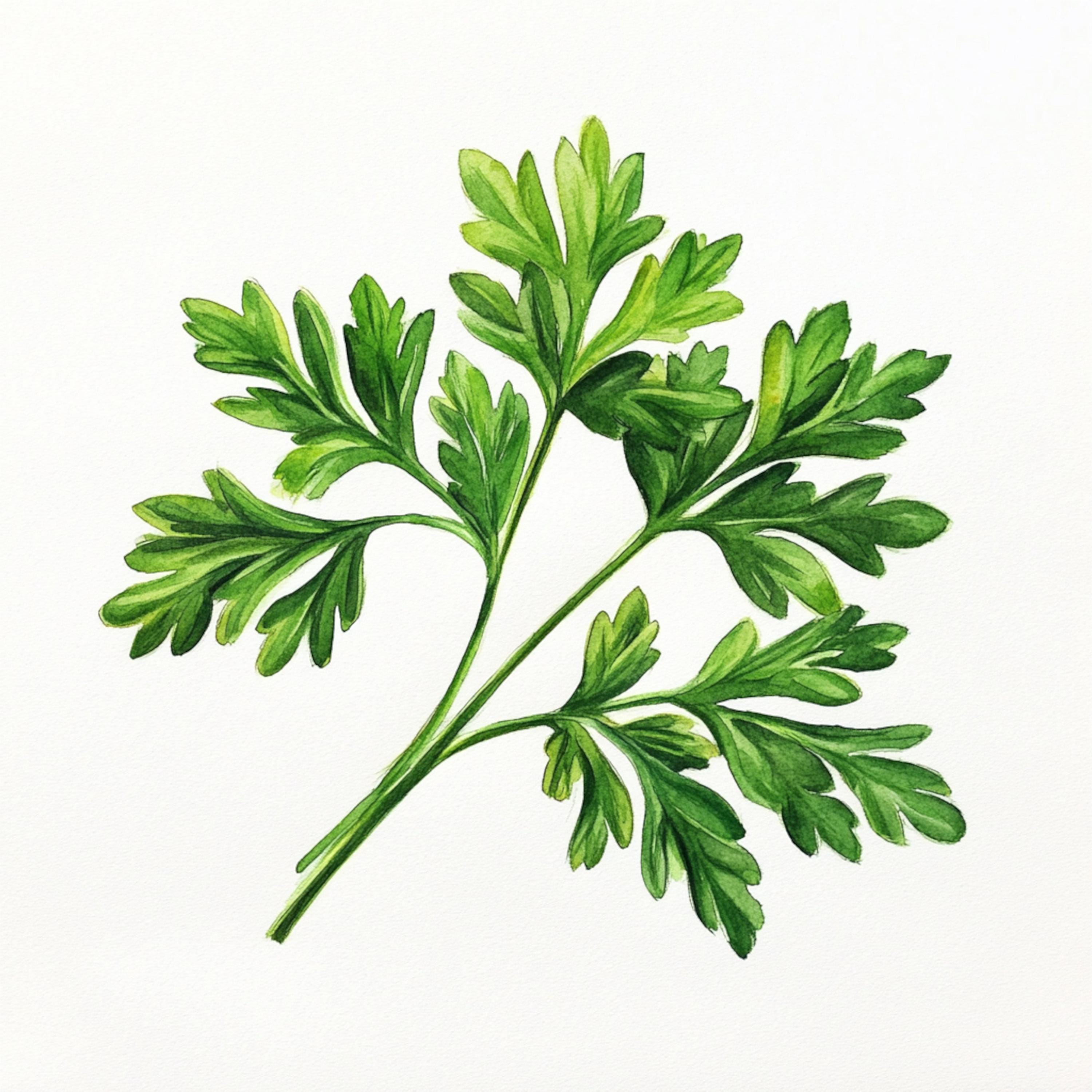 Printable Parsley Art, Watercolor Parsley, Healthy Food Art Decor, 10 ...
