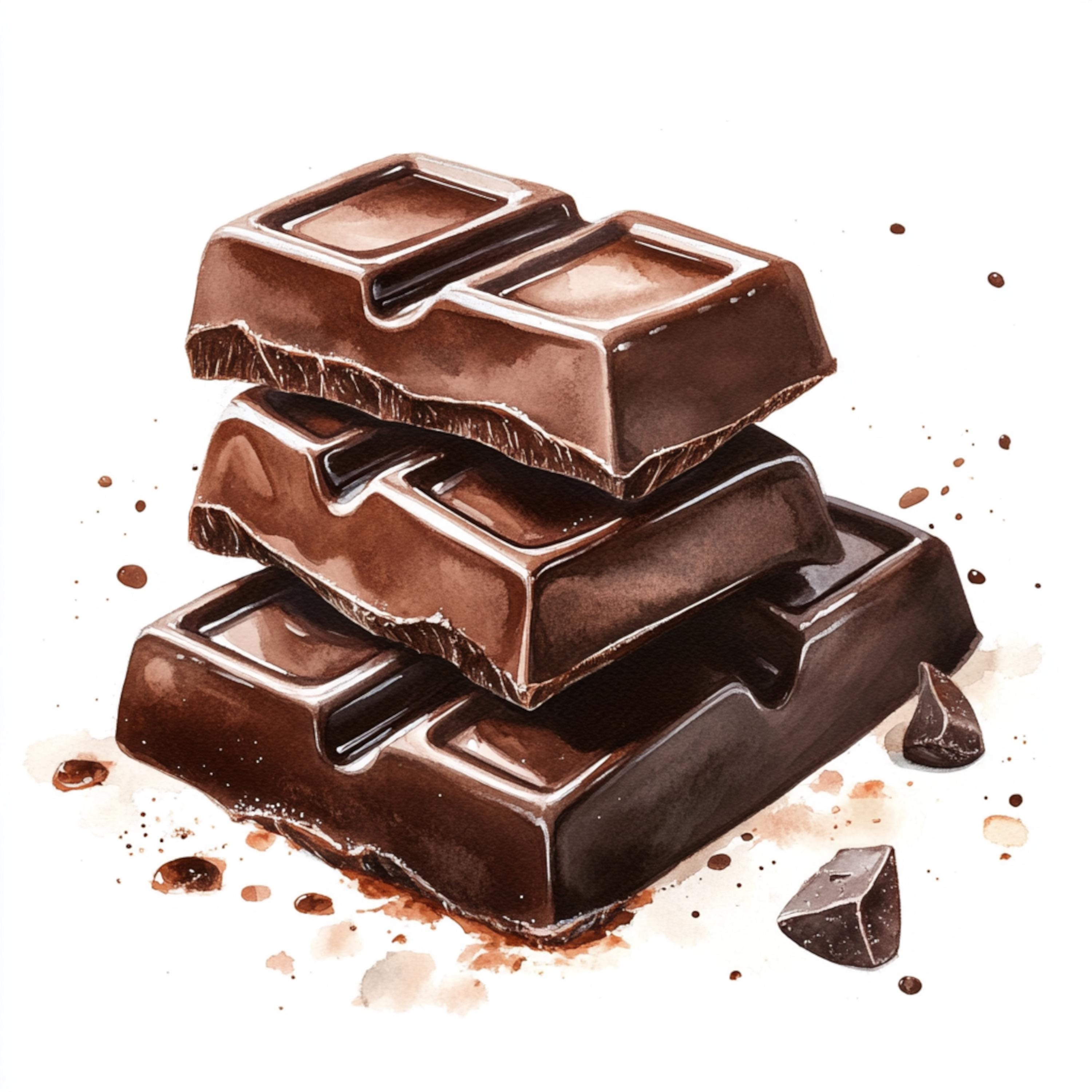 Printable Chocolate Art, Watercolor Images, Chocolate Decor, 10 Clip ...