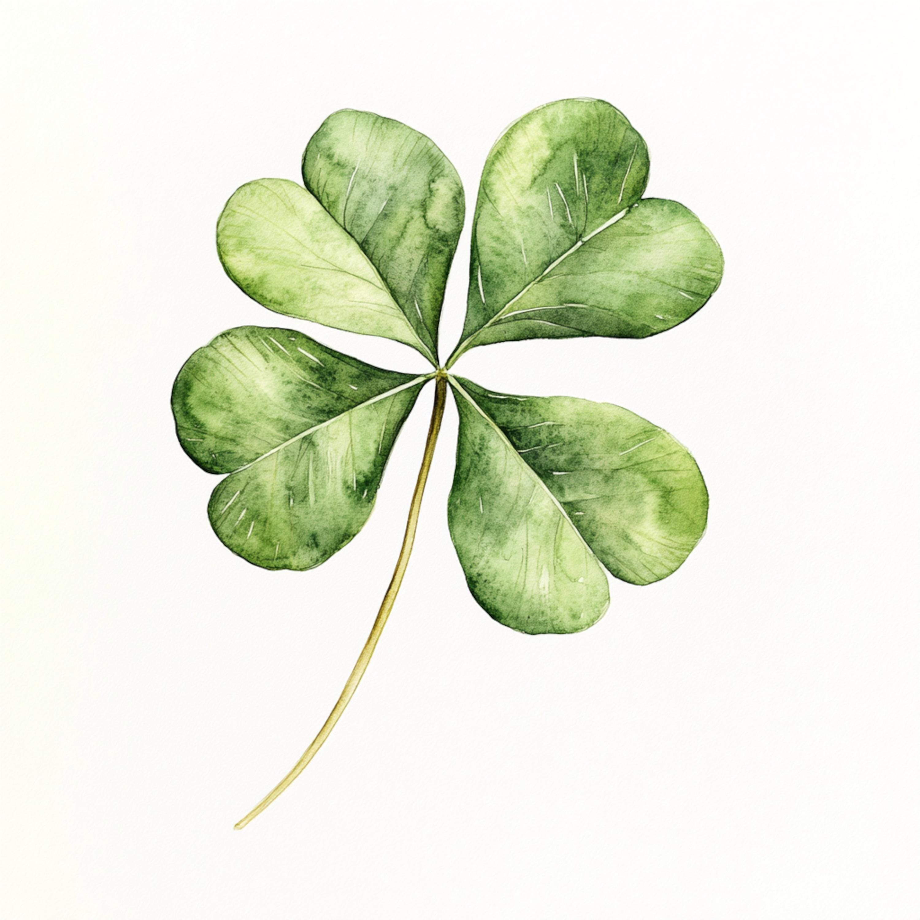 Printable Clover Leaf Decor, Watercolor Lucky Clover, Ivy Botanical Art ...