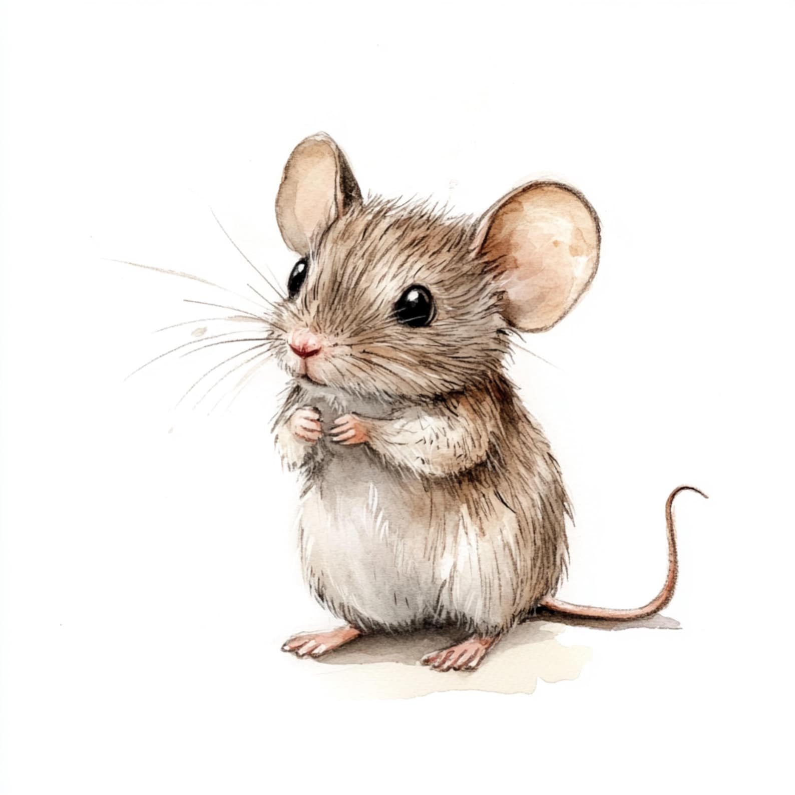 Printable Little Mouse, Watercolor Baby Mouse, 10 Cute Clipart ...