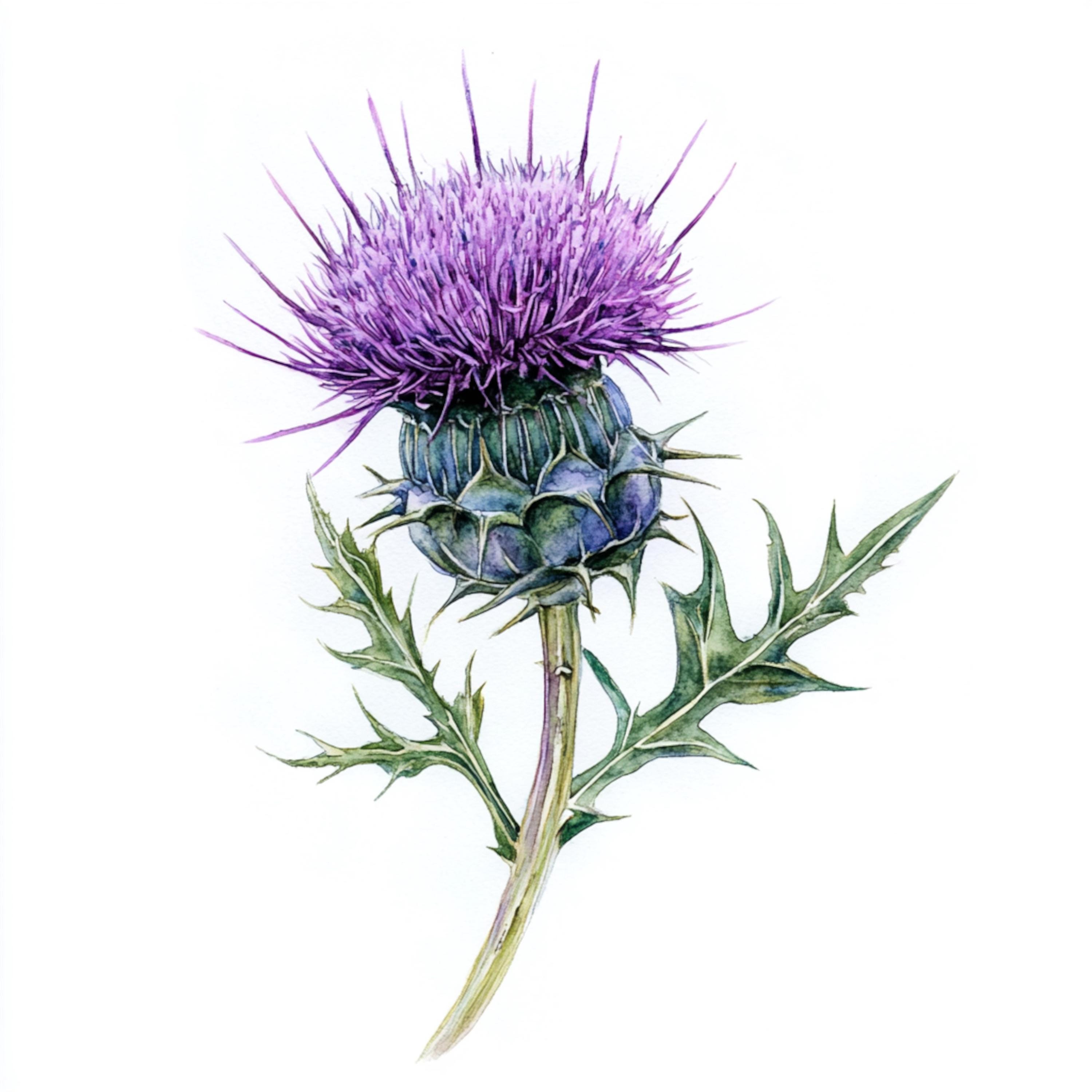 10 Printable Thistle Flower, Purple Flower, Housewarming Gift ...