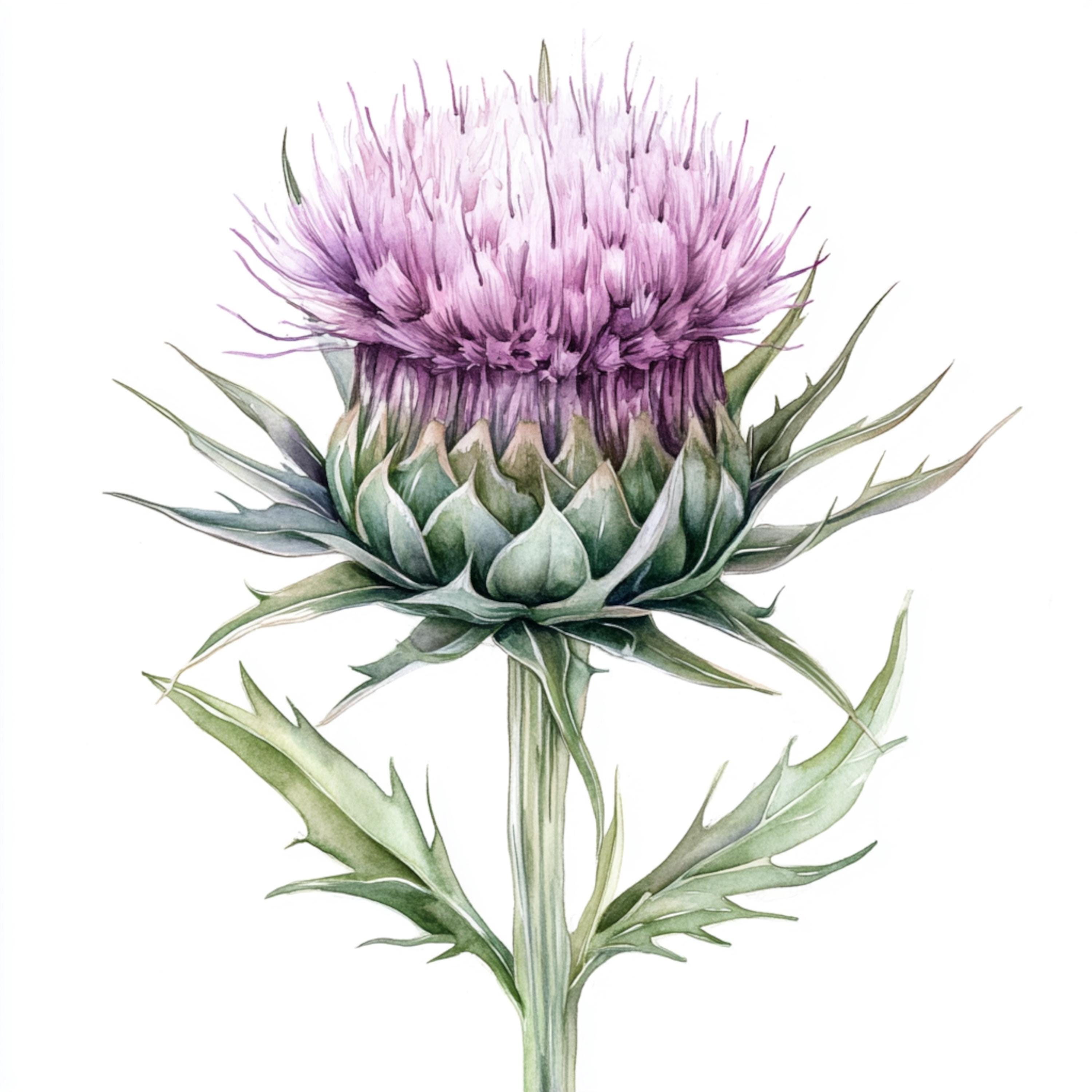 10 Printable Thistle Flower, Purple Flower, Housewarming Gift ...