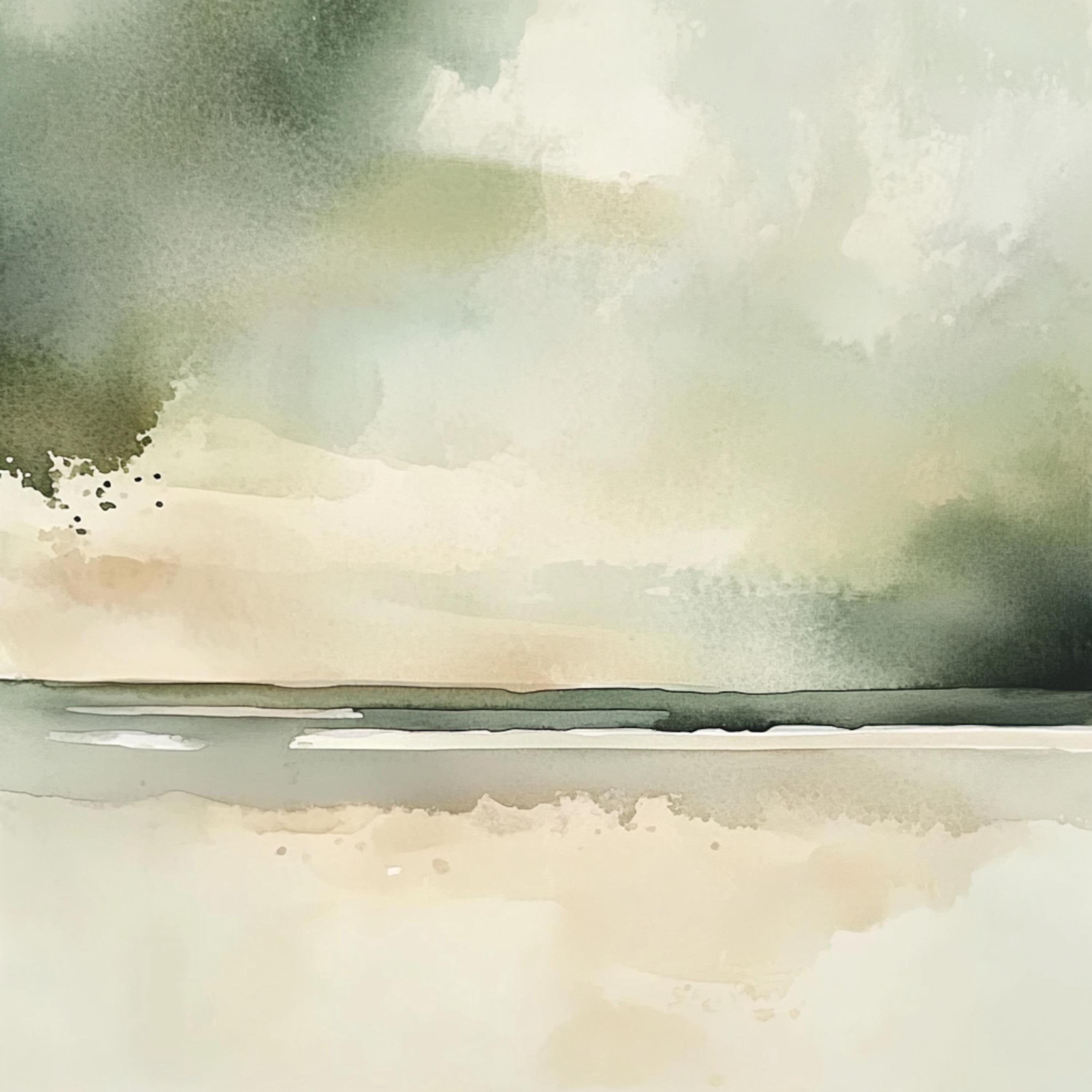 10 Printable Watercolor Abstract Neutral Landscape, Watercolor Sage ...