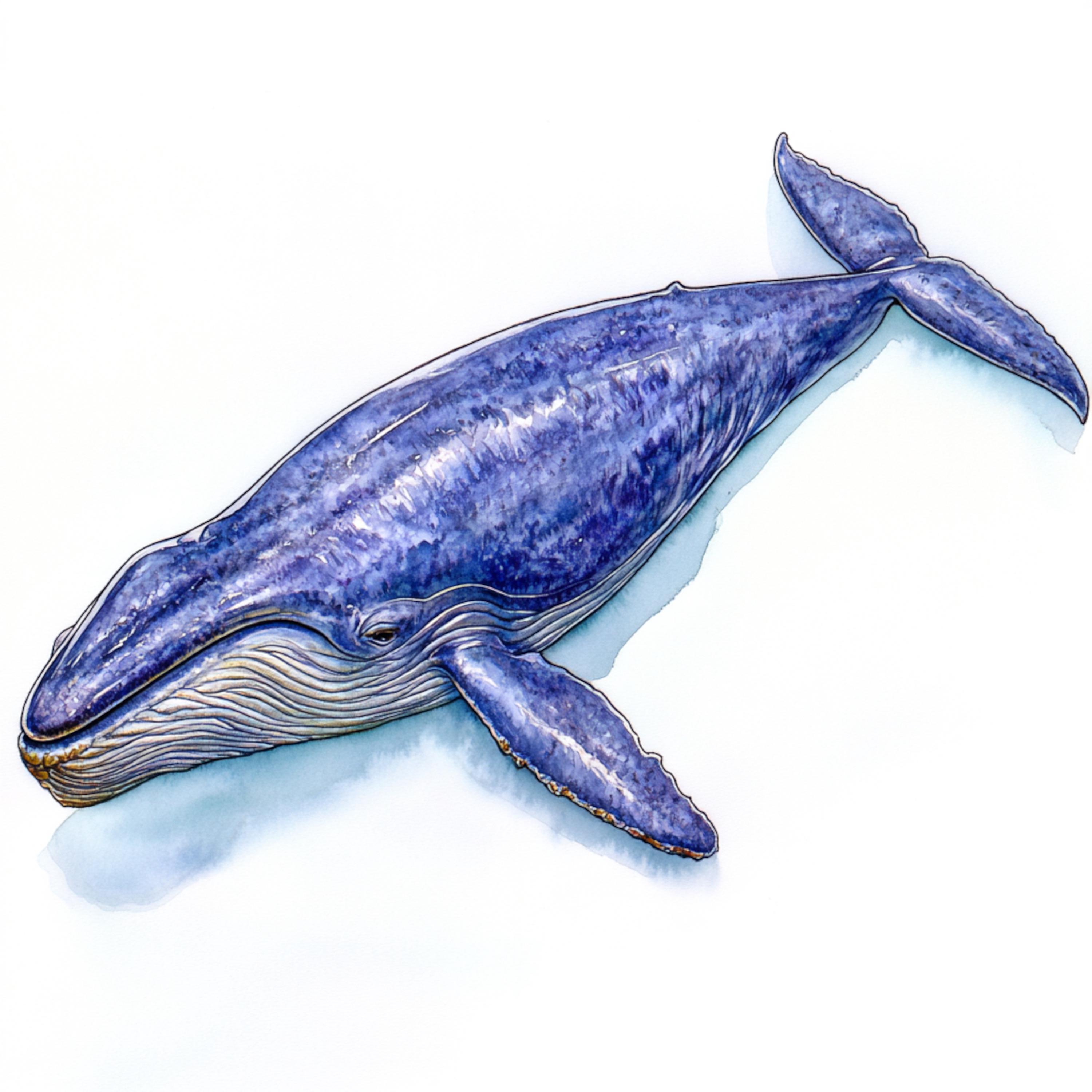 10 Printable Blue Whale Clipart, Whale Watercolor, Nautical Clip Art ...