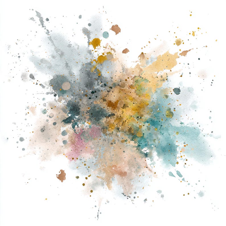 10 Printable Watercolor Abstract Splatter, Watercolor Pink Beige ...