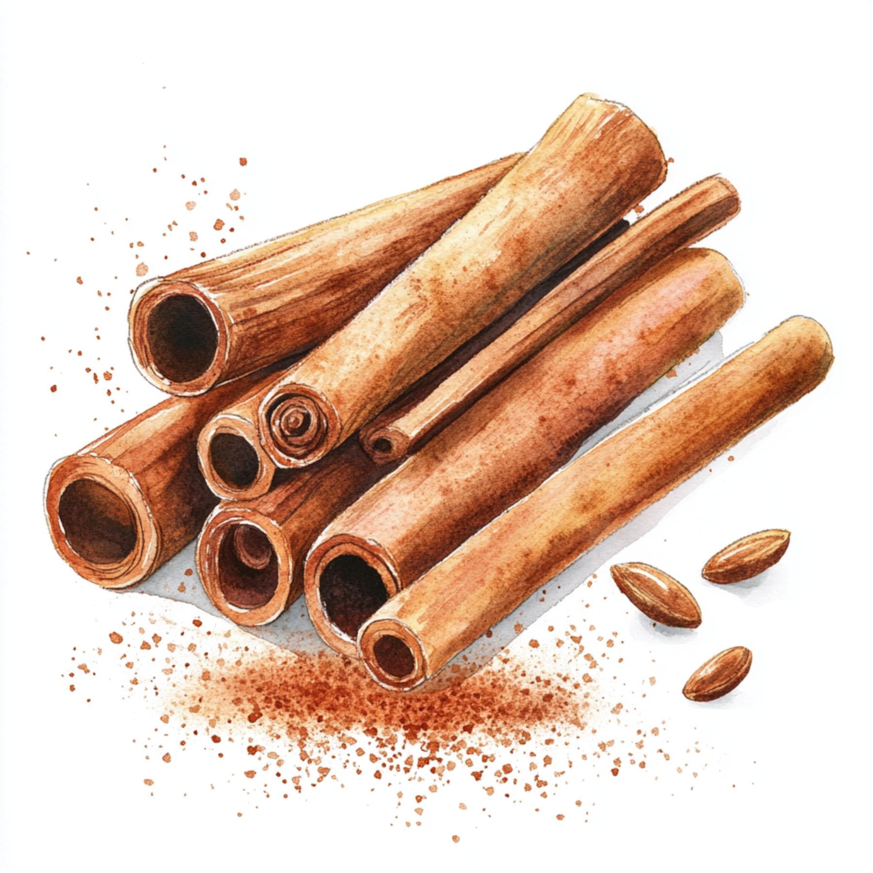 Printable Cinnamon, Watercolor Images, Cinnamon Sticks Decor, 10 Clip ...