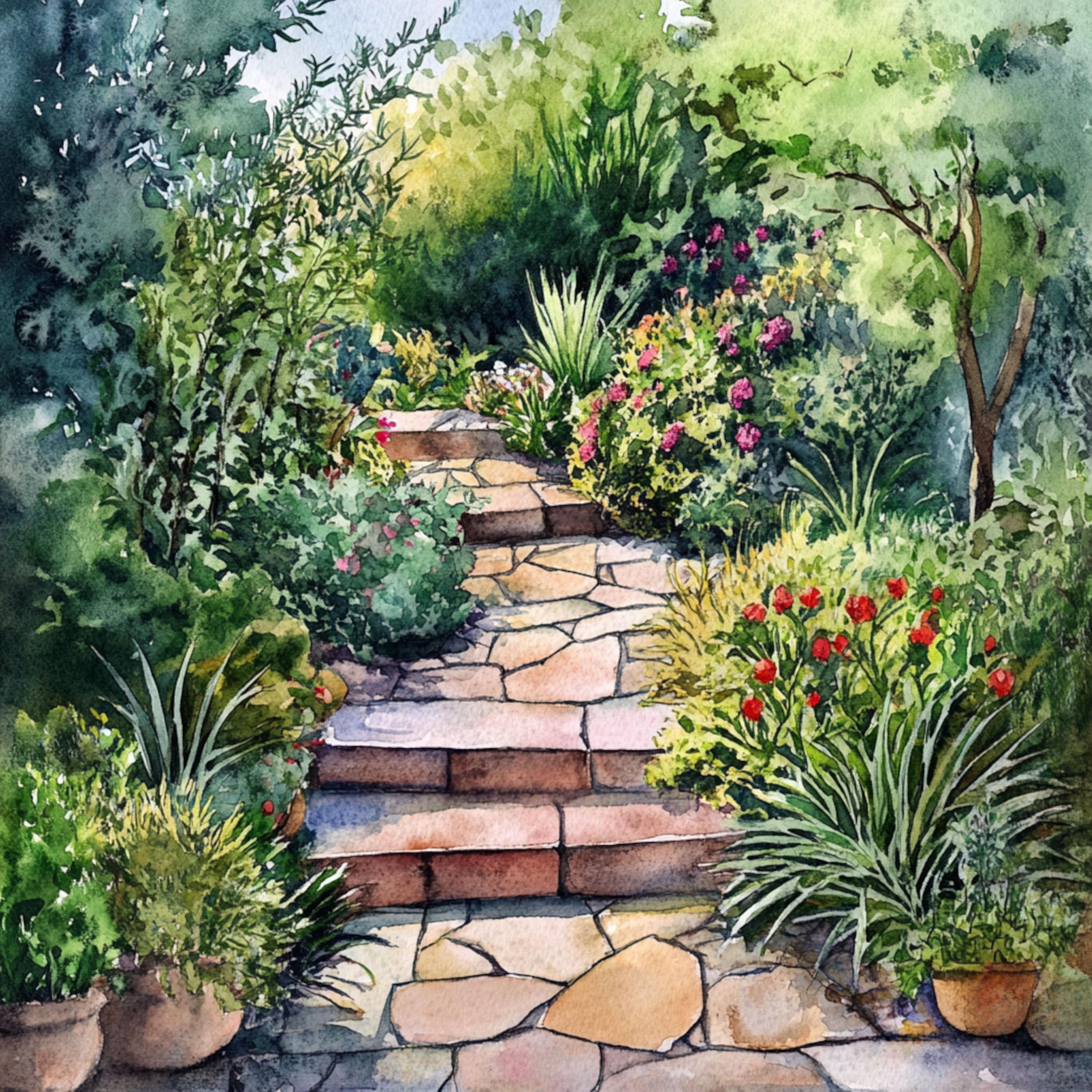 Printable Garden Art, Watercolor Art, English Garden Print, Clip Art ...