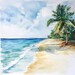 10 Printable Beach, Sandy Beach Landscape Art, Paradise Art, Tropical ...