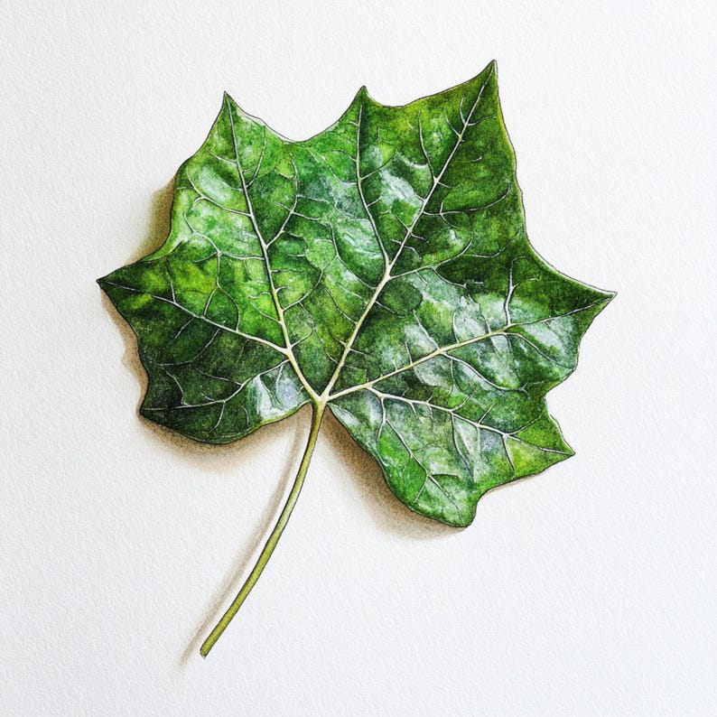 Printable Ivy Leaf Decor, Watercolor 10 Images, Ivy Botanical Art ...