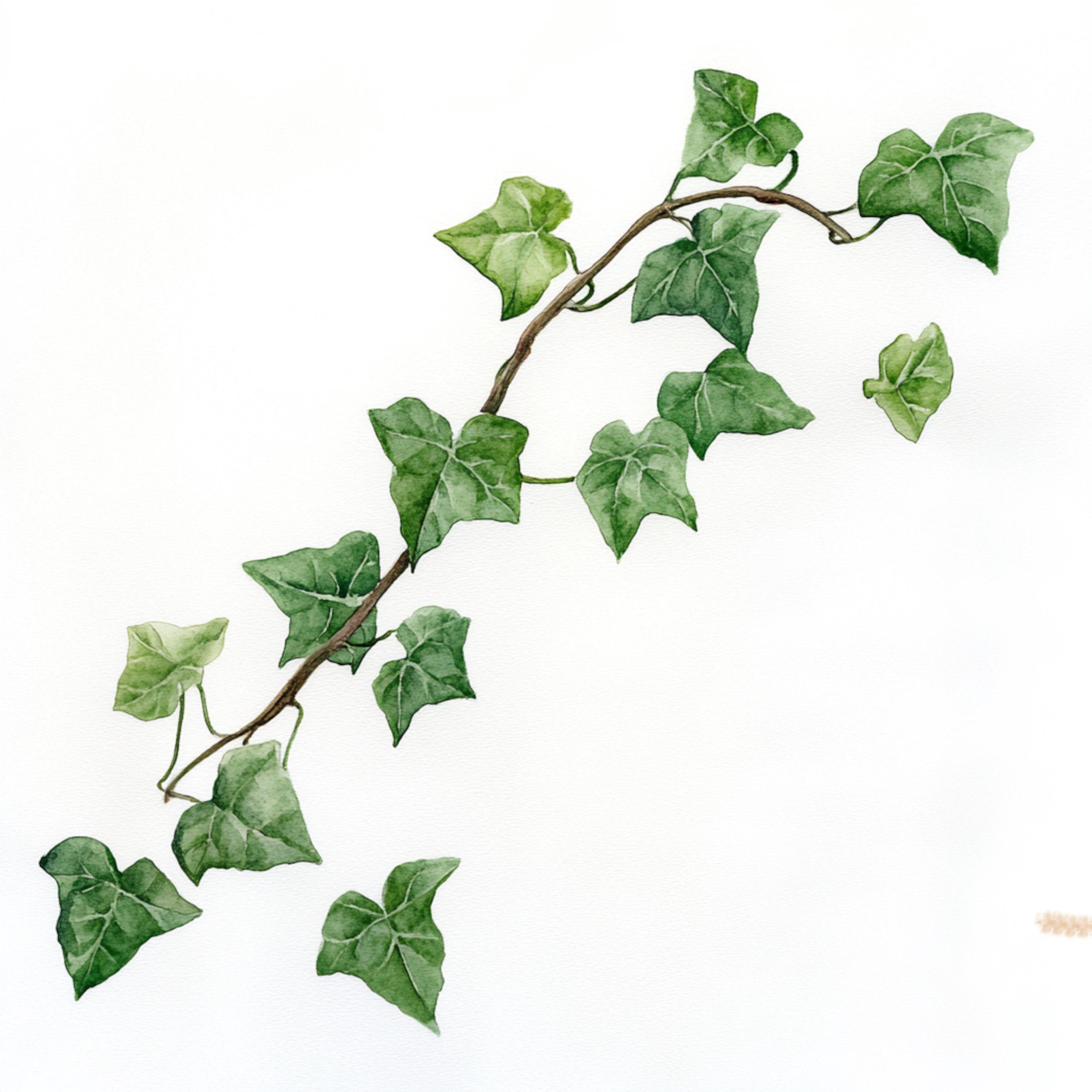 Printable Ivy Branch Decor, Watercolor 10 Images, Ivy Botanical Art ...
