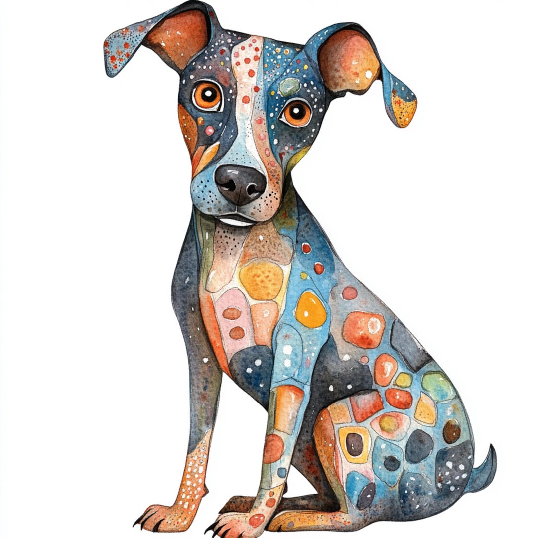 10 Printable Whimsical Dogs, Watercolor Funny Dogs, Very Funny Dogs ...