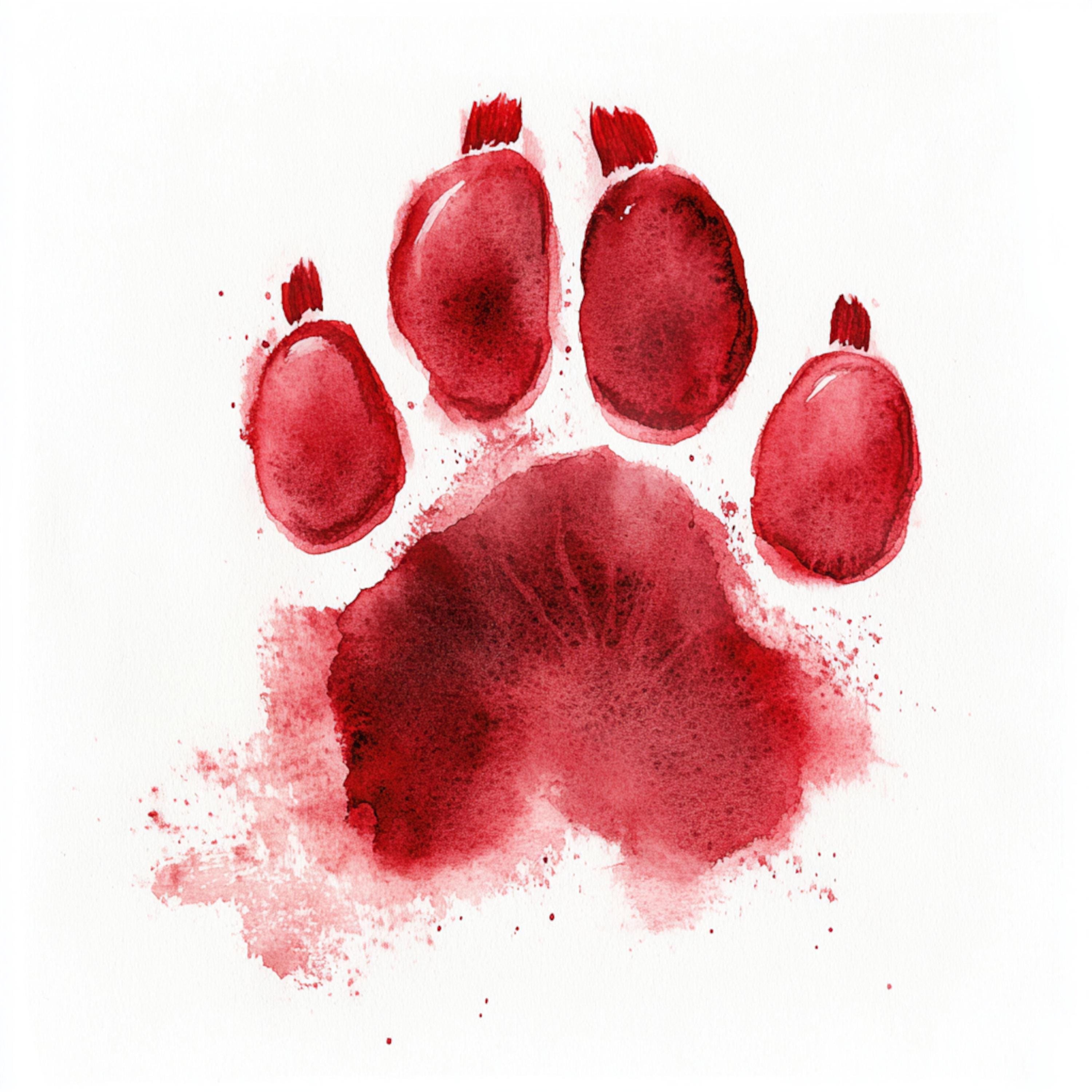 10 Printable Dogs Paw Clipart, Watercolor Paws, Cute Dogs Paws ...