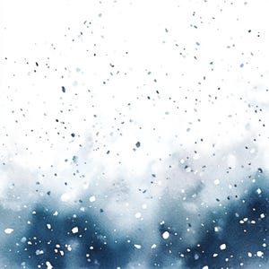 Winter Weather, Falling Snow Watercolor Art, Christmas Clip Art ...