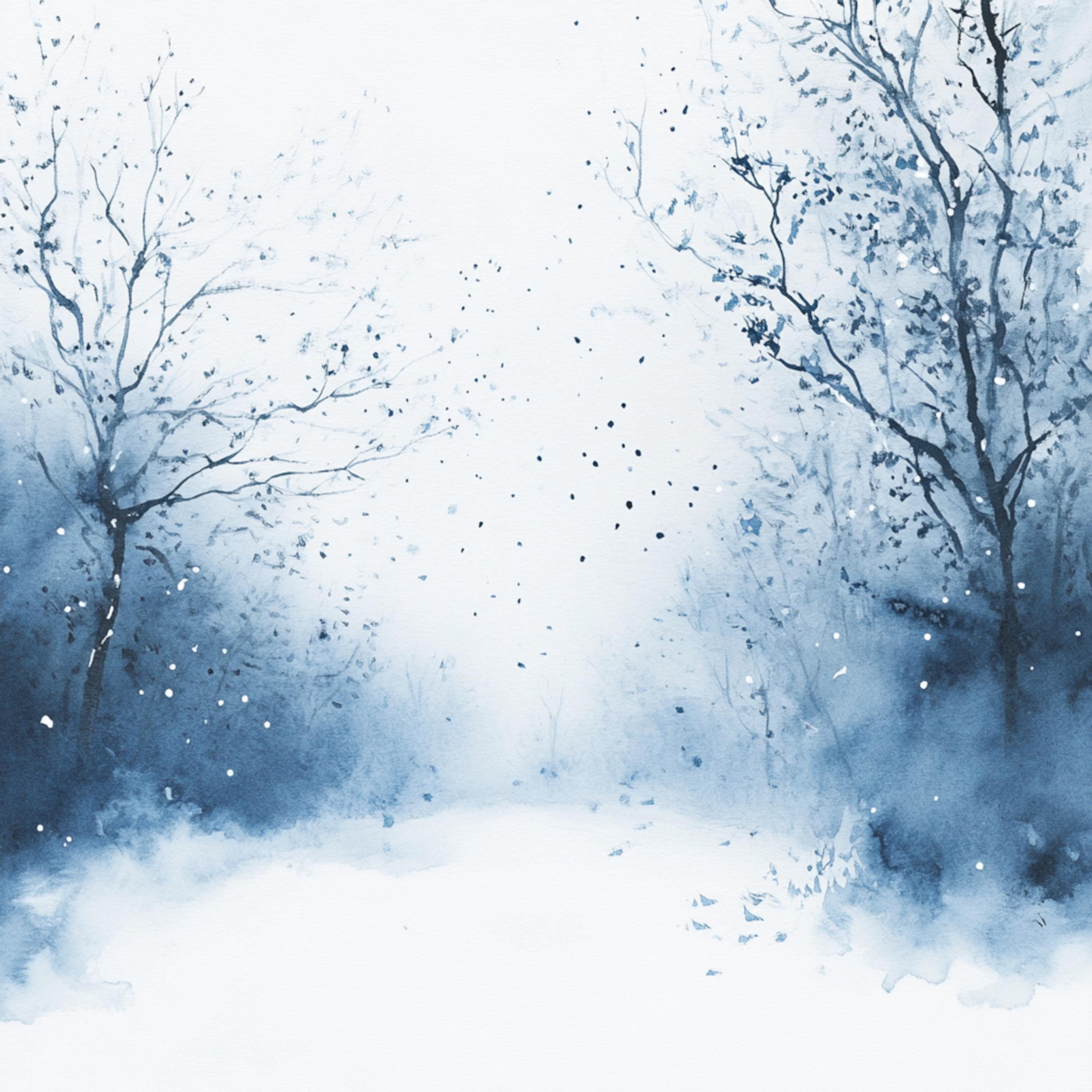 Winter Weather, Falling Snow Watercolor Art, Christmas Clip Art ...