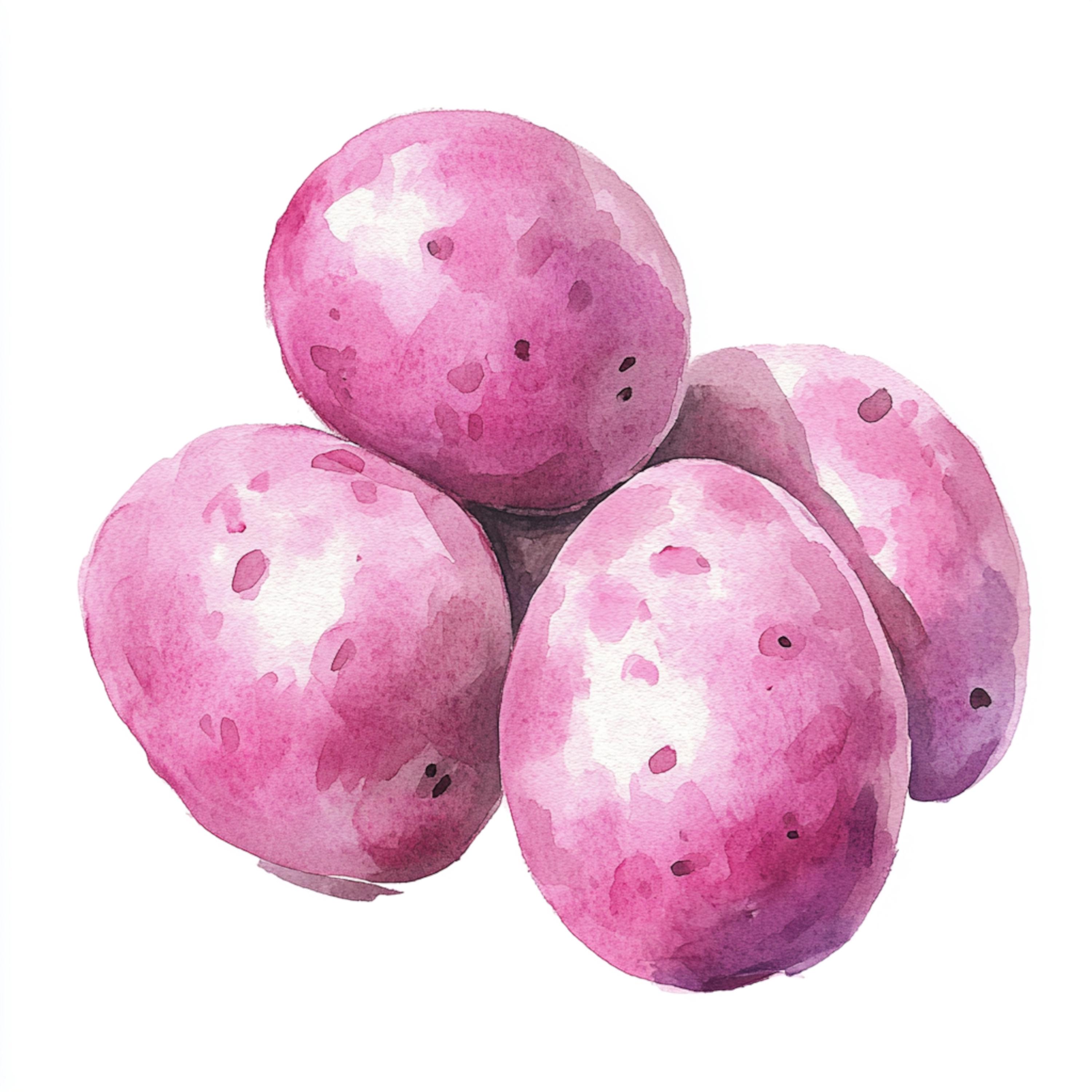 10 Printable Potatoes Art, Watercolor Images, Potatoes Clipart ...