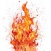 Printable Fire Art, Watercolor Flame, Fire Effects Clipart, Printable ...