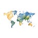 World Map Watercolor Art, World Map Clipart, 10 Clip Art, Printable JPG ...