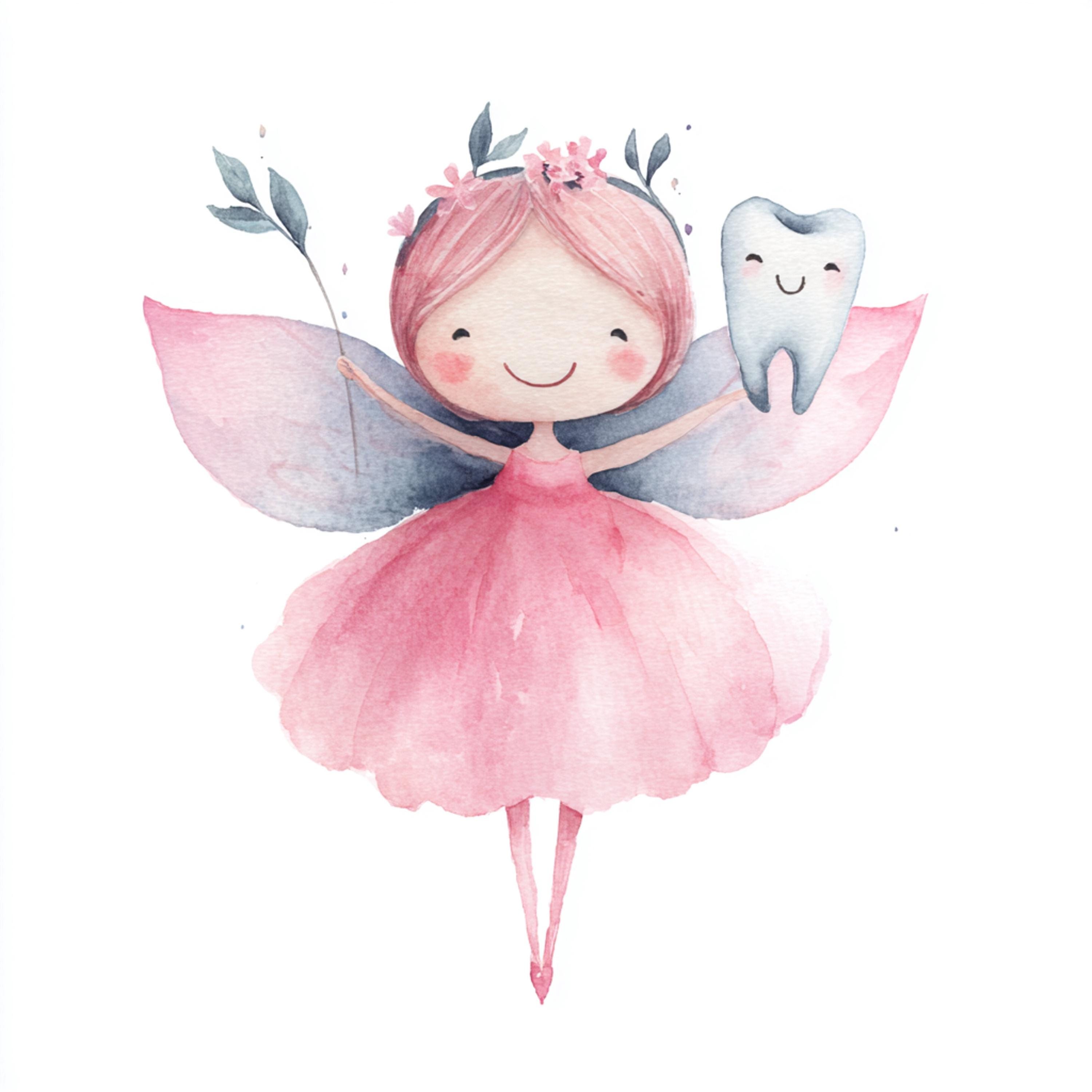10 Printable Tooth Fairy Clipart, Tooth Fairy With Tooth, Charming and ...