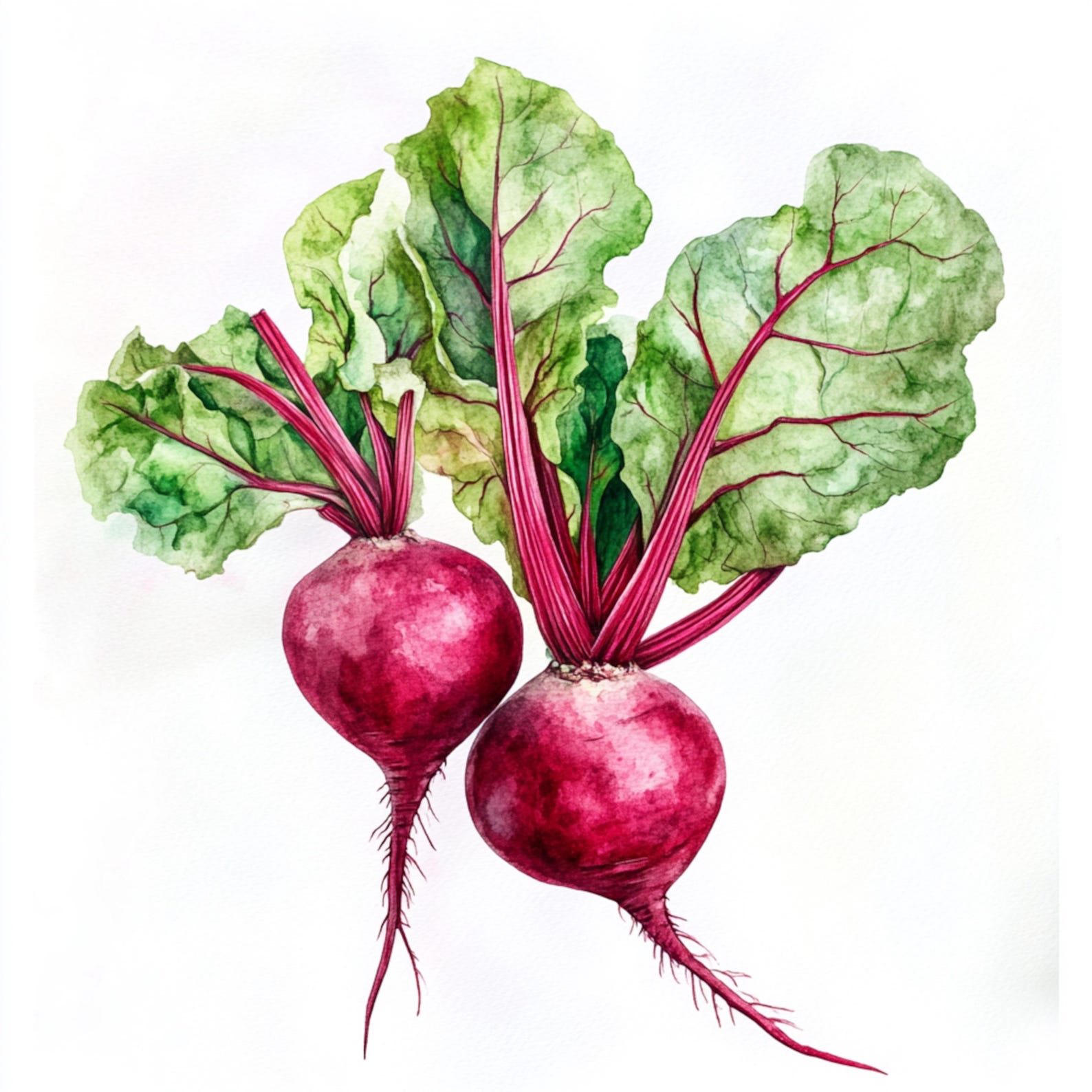 10 Printable Beet Decor, Watercolor Images, Beet Root Clip Art ...