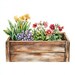 Printable Flowers in Wooden Box Art, Garden Wooden Box Watercolor ...