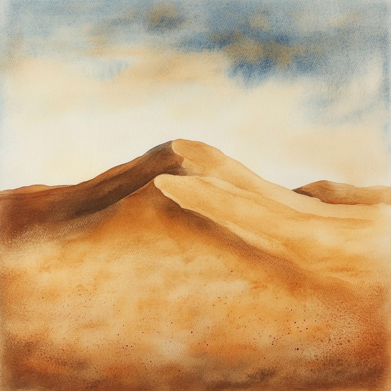 10 Printable Desert Landscape, Watercolor Desert Art, Desert Clipart ...