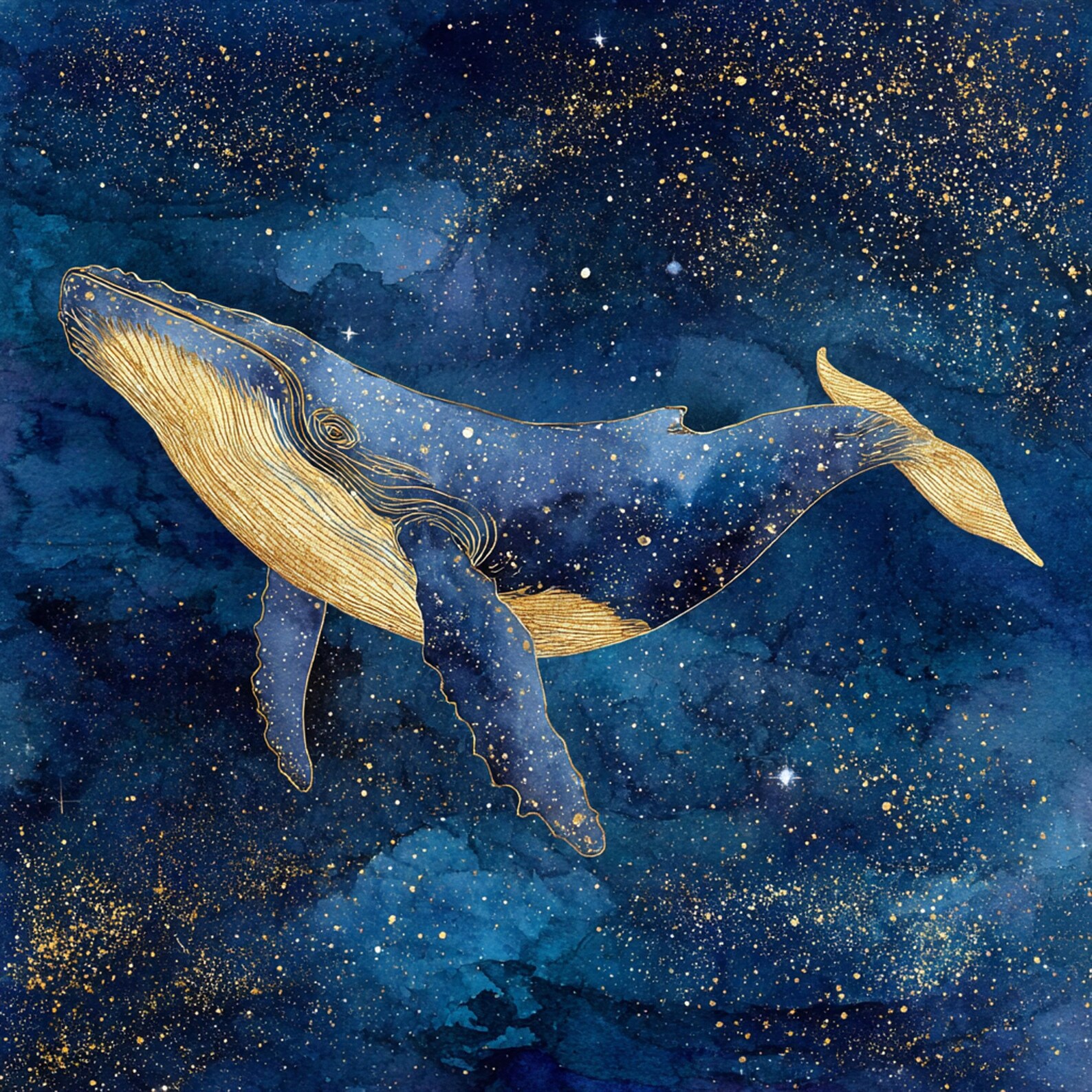 9 Printable Starry Whale Clipart, Whale Watercolor, Nautical Clip Art ...