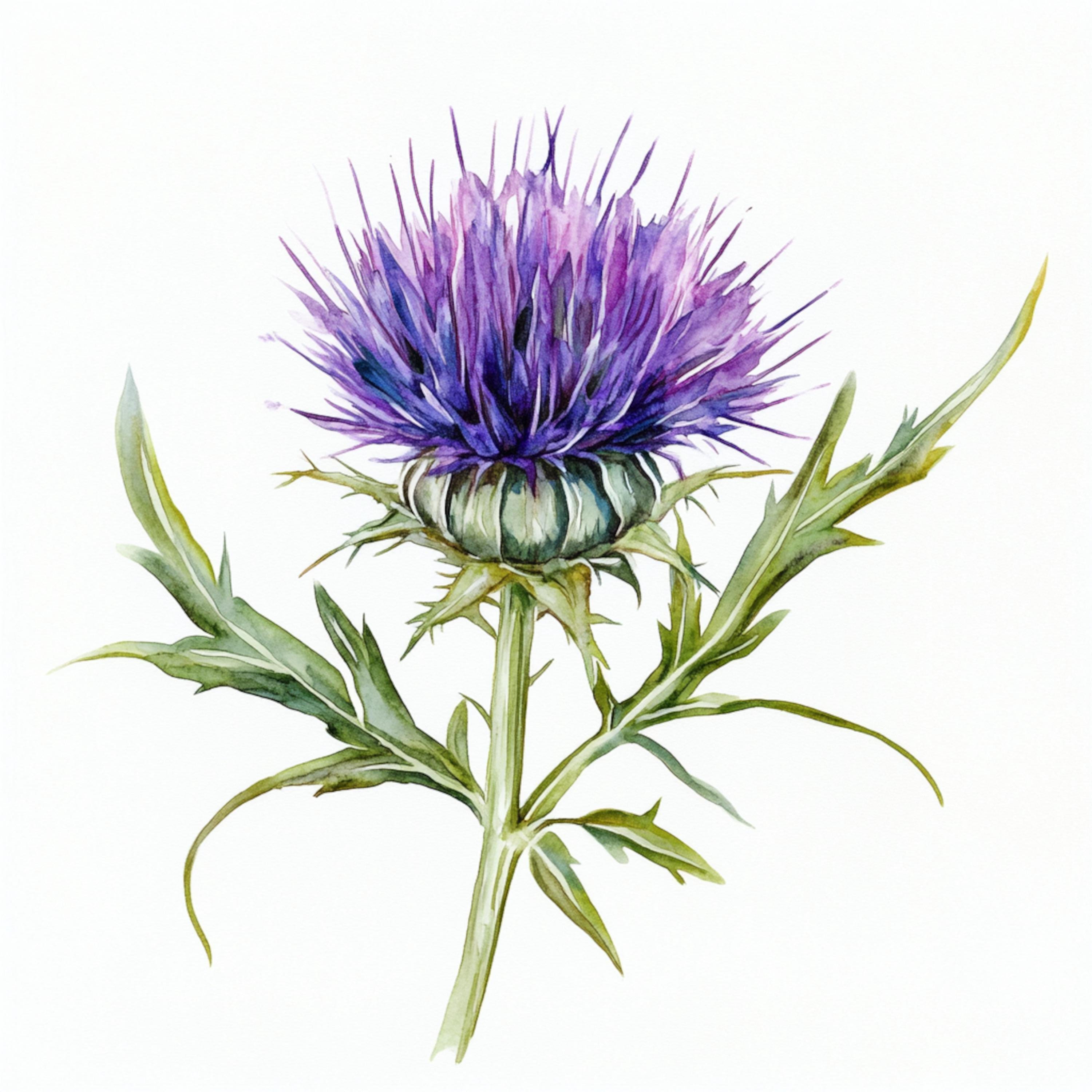 10 Printable Thistle Flower, Purple Flower, Housewarming Gift ...