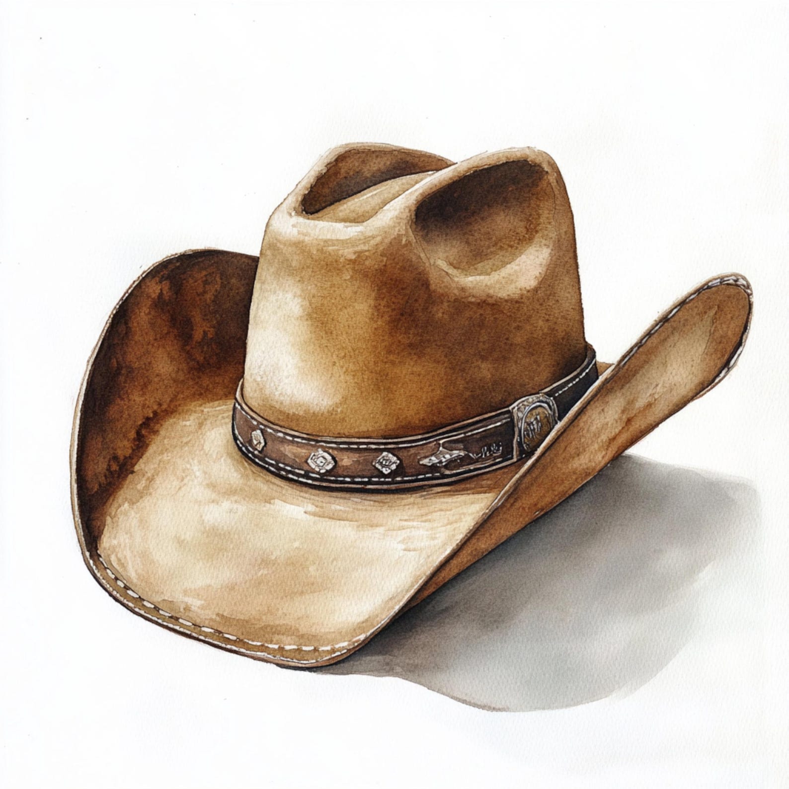 10 Printable Cowboy Hats, Watercolor Cowboy Hat, Cowboy Hat Print ...