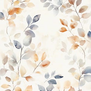 10 Printable Abstract, Botanical Watercolor, Beige Minimalist Art ...