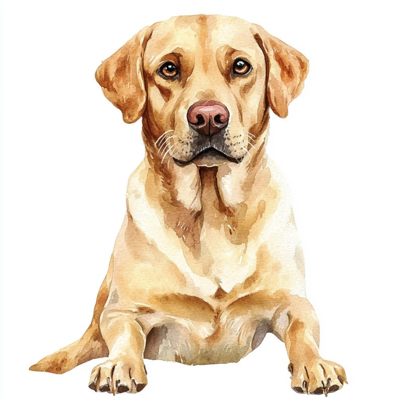 10 Printable Labrador Retriever, Labrador Ptint, Watercolor Clipart ...