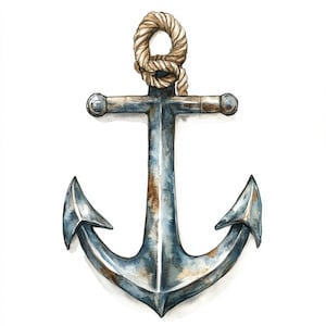 10 Printable Anchor, Watercolor Anchors, Nautical Clip Art, Anchors Art ...