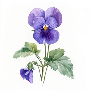 10 Printable Watercolor Field Violet, Watercolor Blue Violet, Spring ...