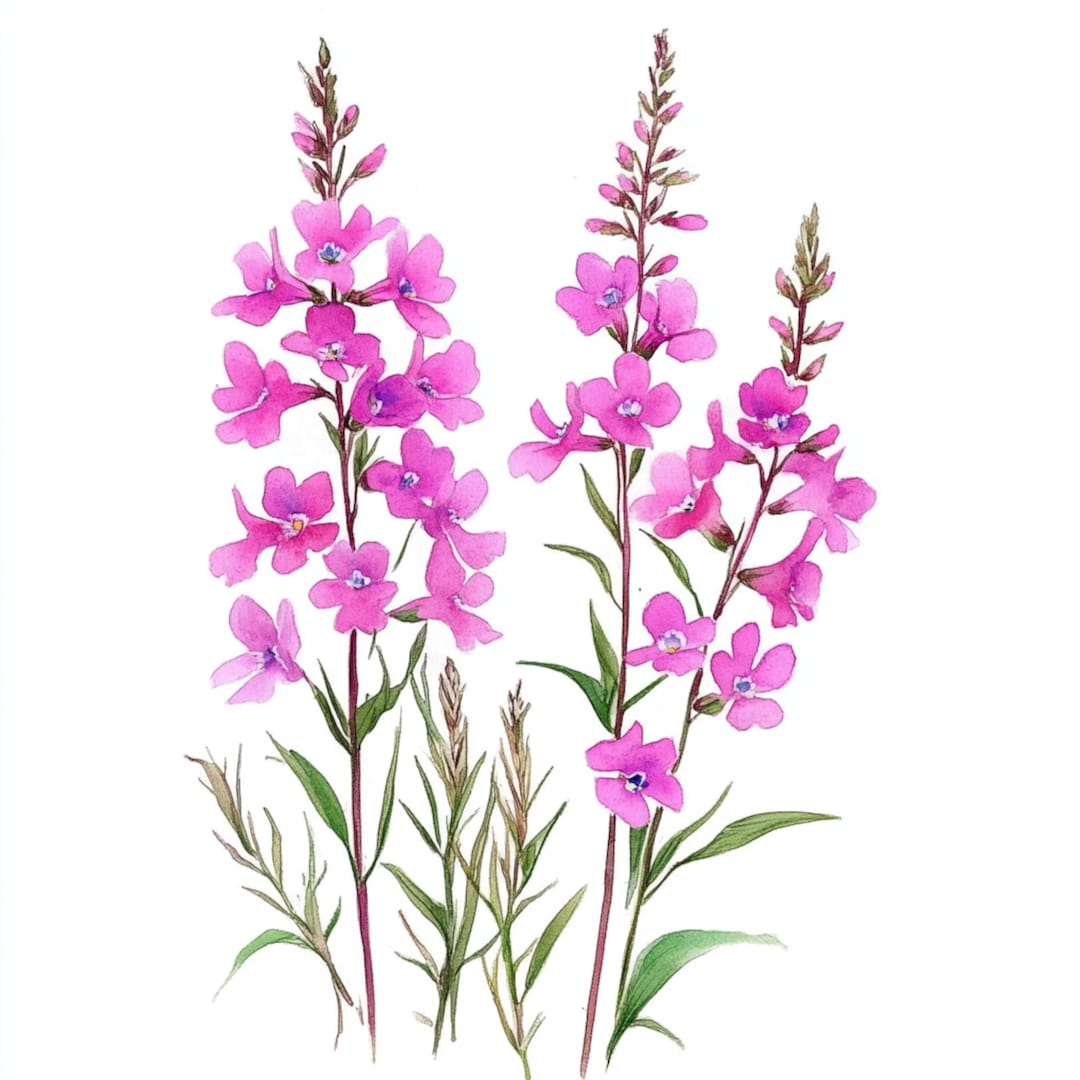 10 Printable Fireweed Flowers, Pink Flower, Fireweed Gift Art ...