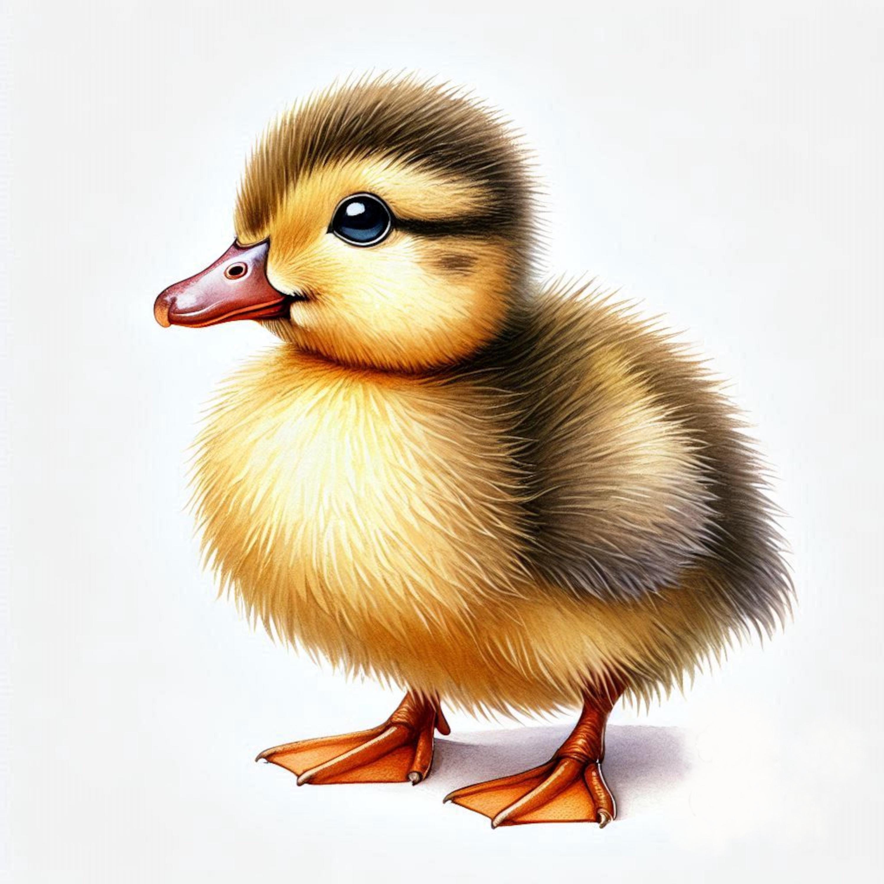 Printable Little Duck, Watercolor Baby Duck, 10 Cute Clipart, Printable ...