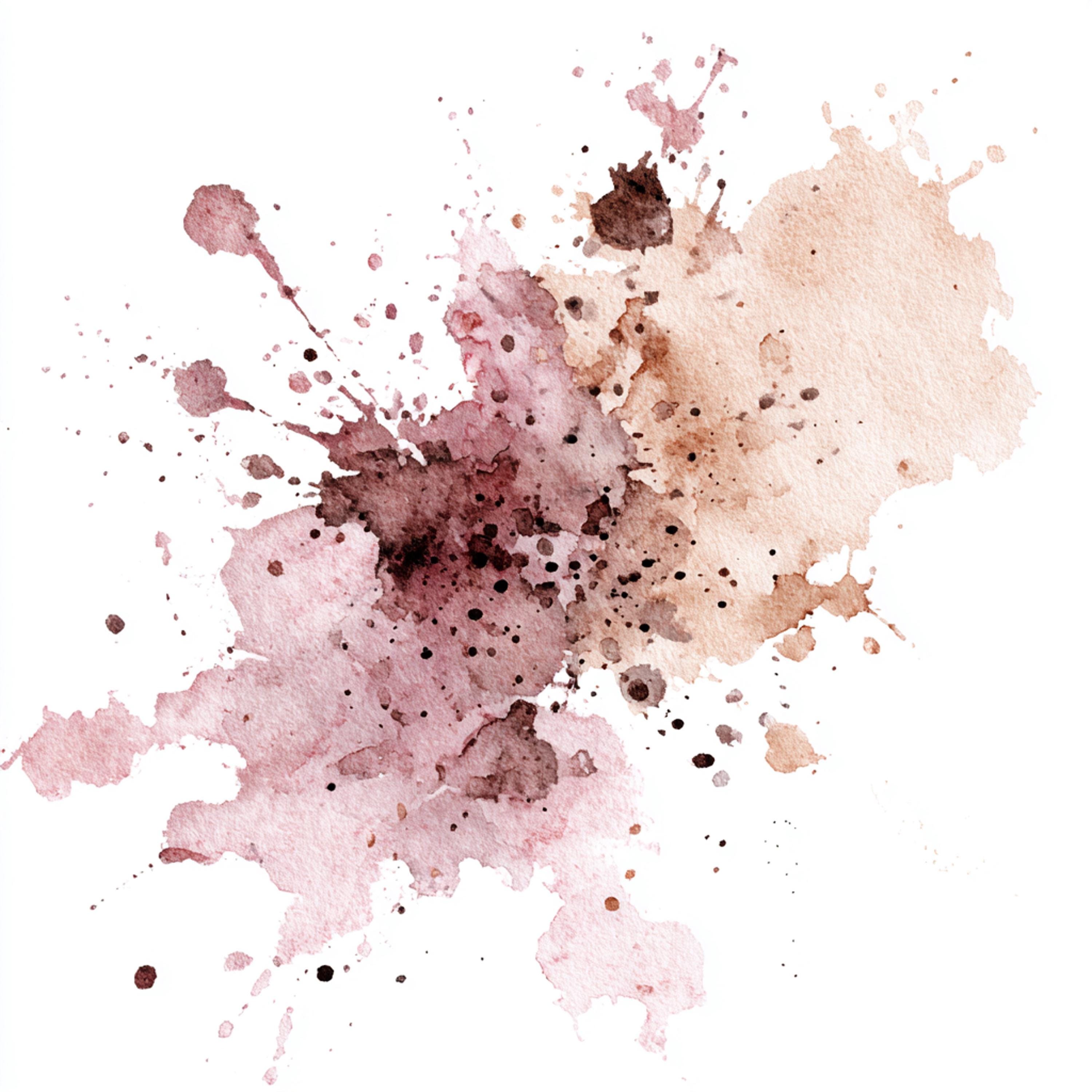 10 Printable Watercolor Abstract Splatter, Watercolor Pink Beige ...