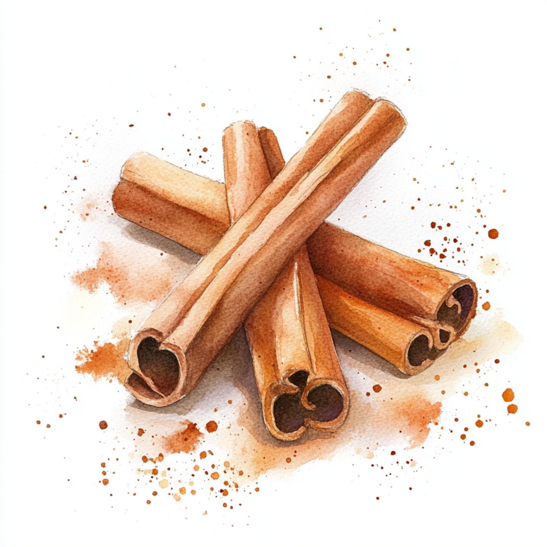 Printable Cinnamon, Watercolor Images, Cinnamon Sticks Decor, 10 Clip ...