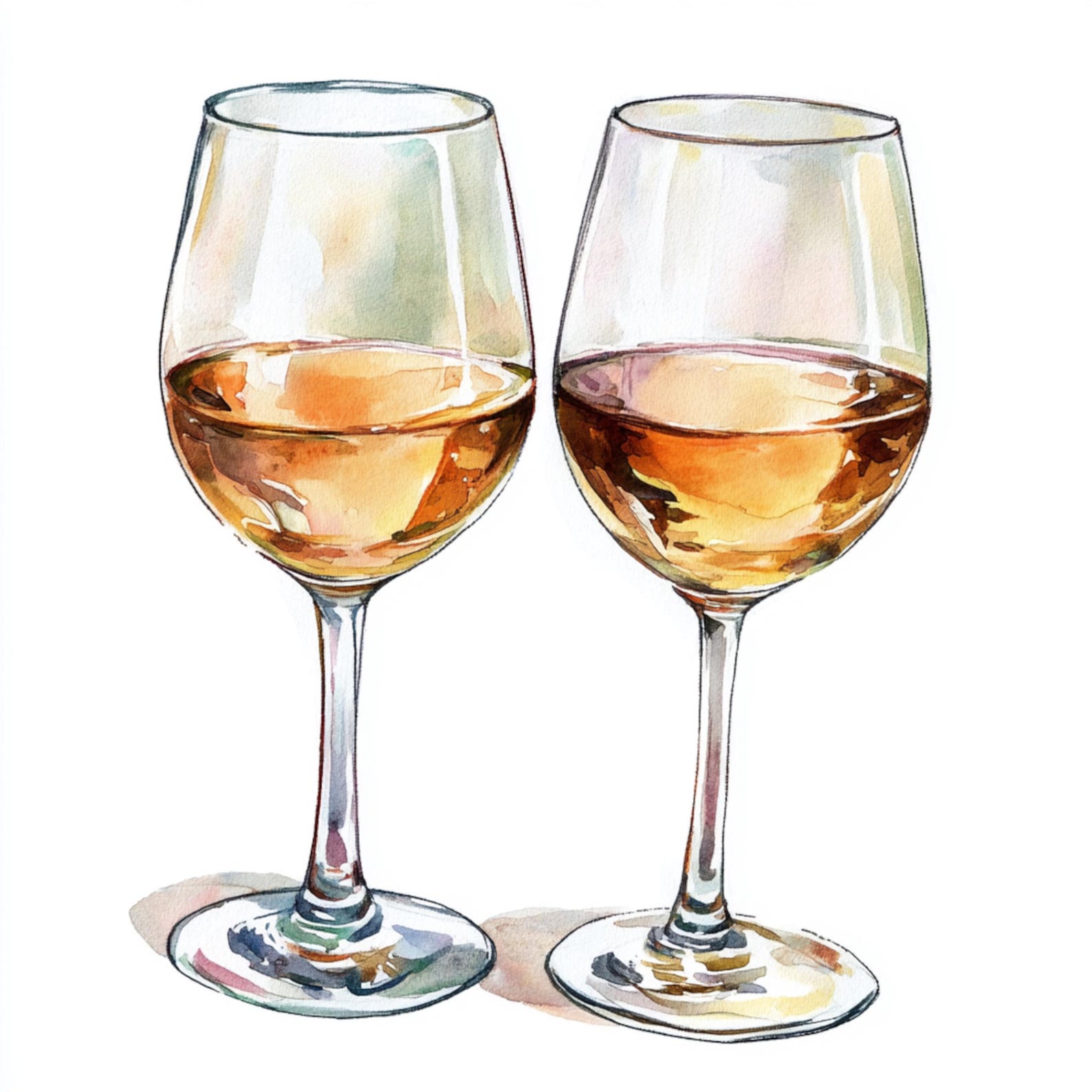 Printable White Wine Glasses Watercolor Images Wine Glasses Decor