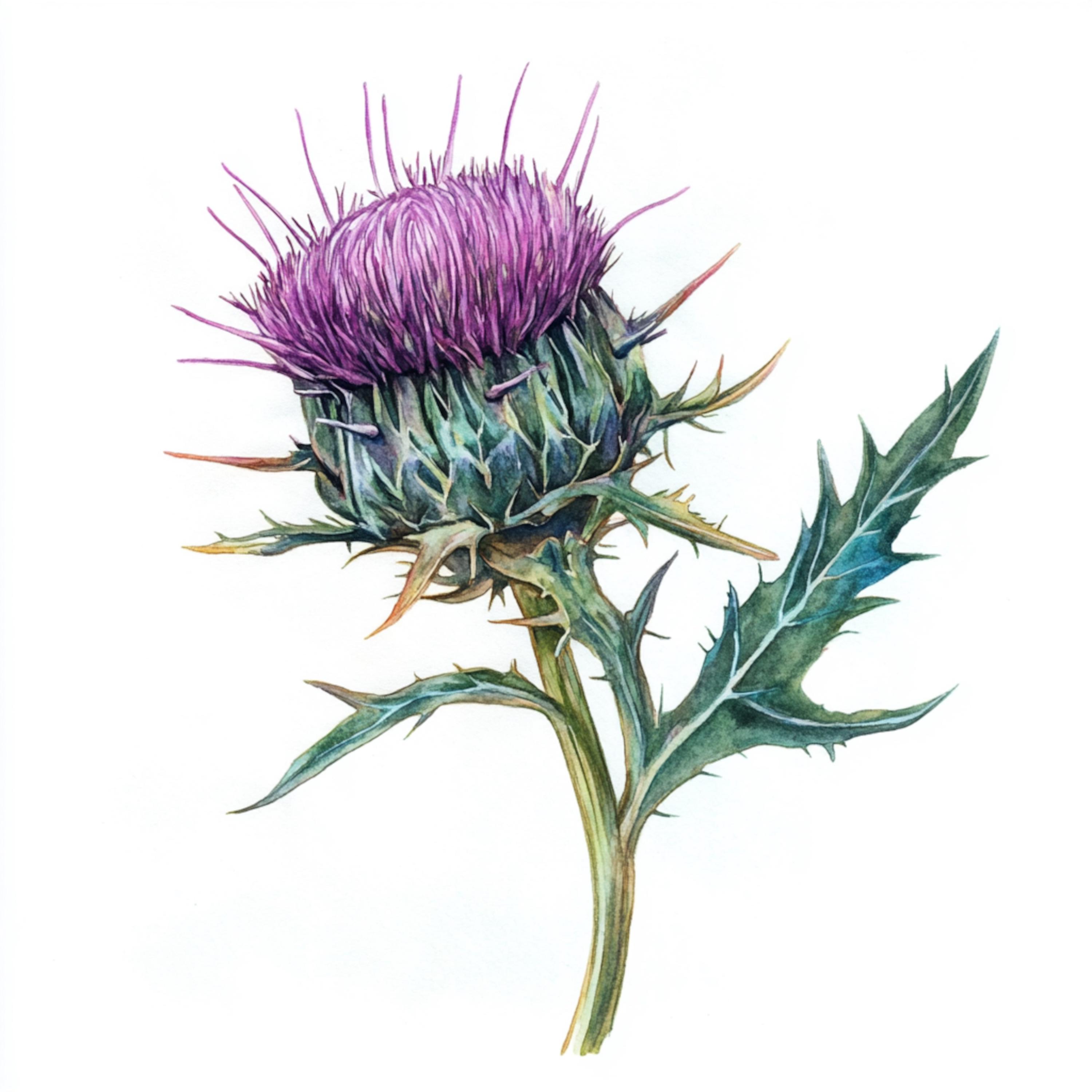 10 Printable Thistle Flower, Purple Flower, Housewarming Gift ...