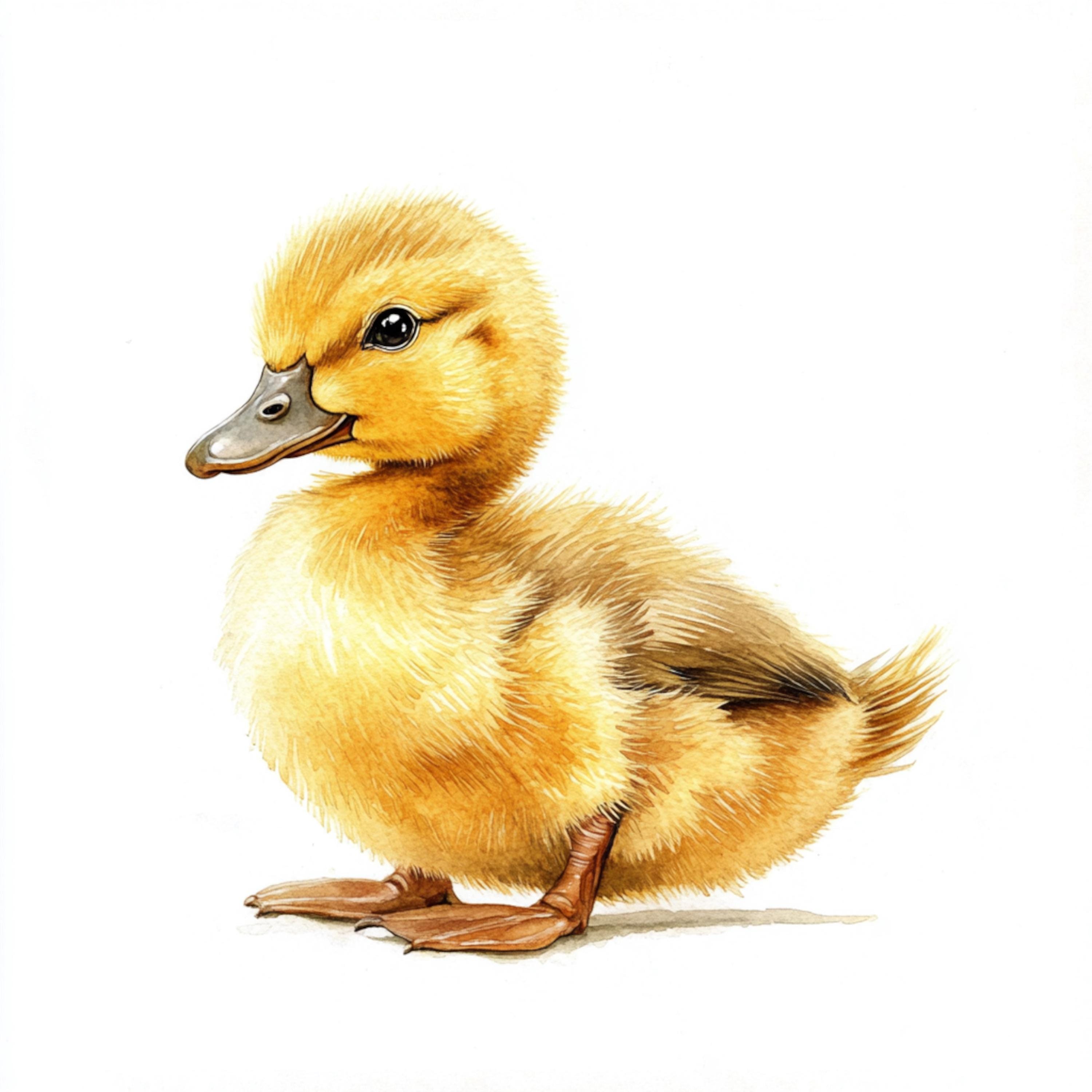 Printable Little Duck, Watercolor Baby Duck, 10 Cute Clipart, Printable ...