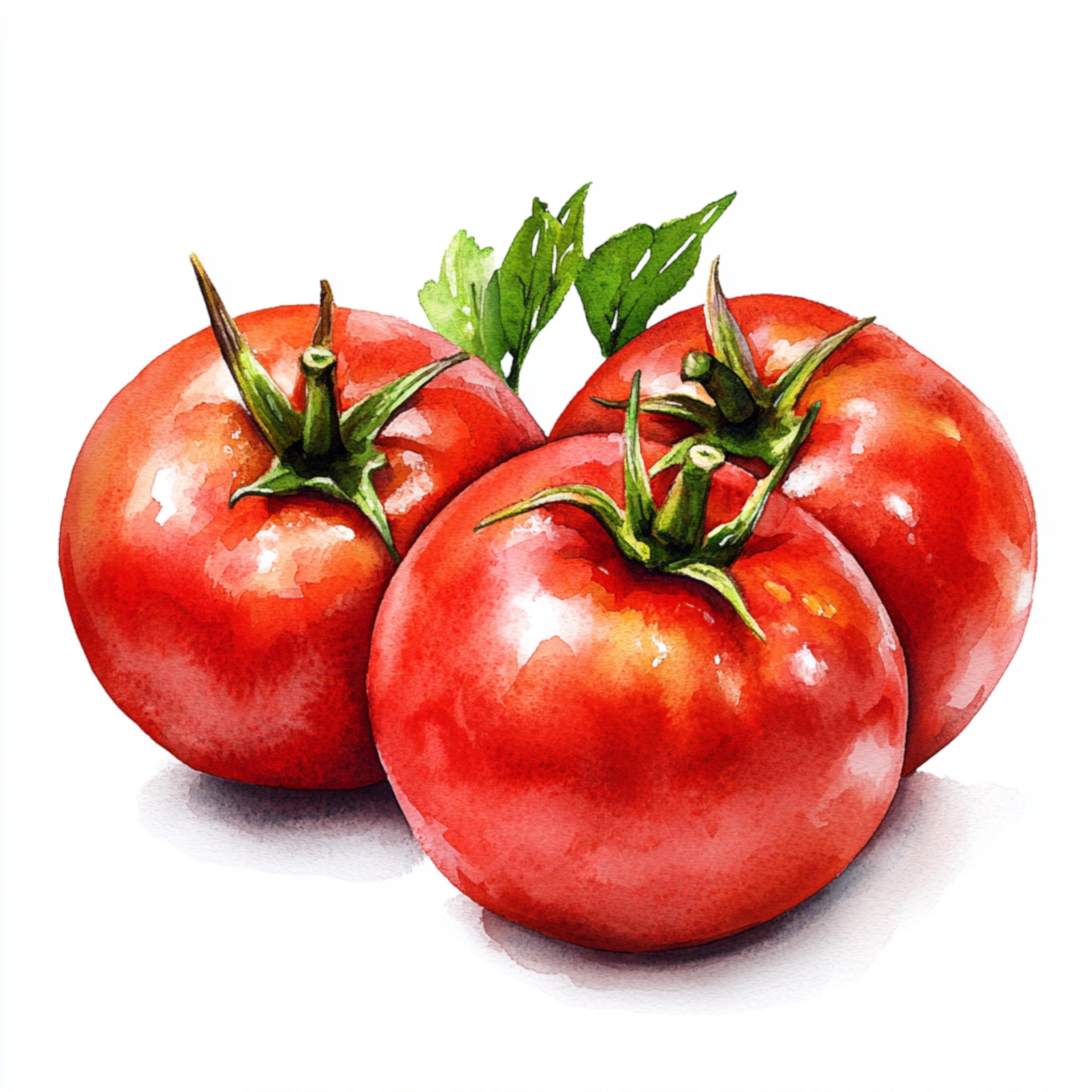 Printable Tomato Decor, Watercolor Images, Tomatoes Art, 10 Clip Art ...