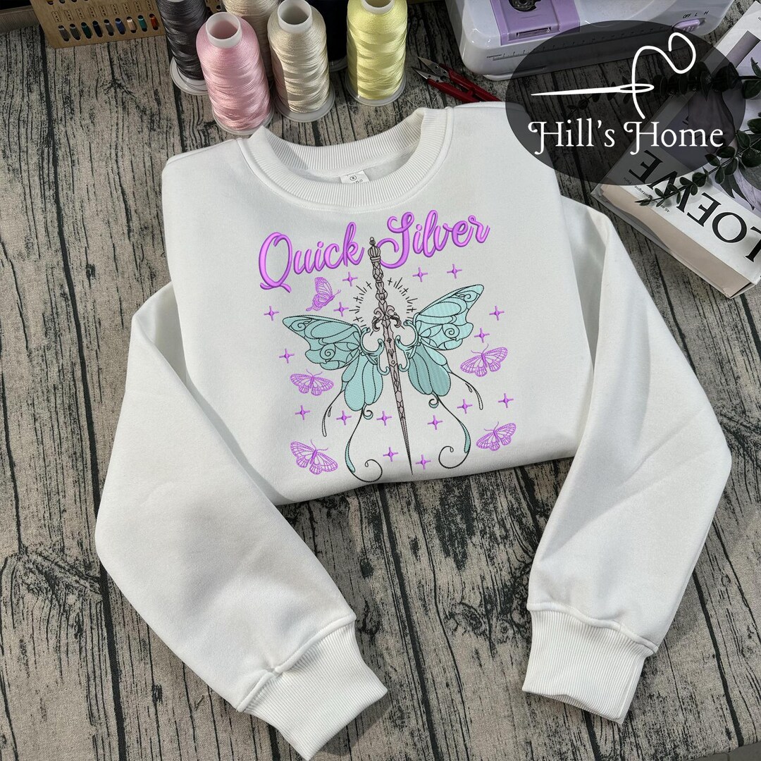 Quicksilver Butterfly Embroidered Sweatshirt, Quicksilver Fan ...