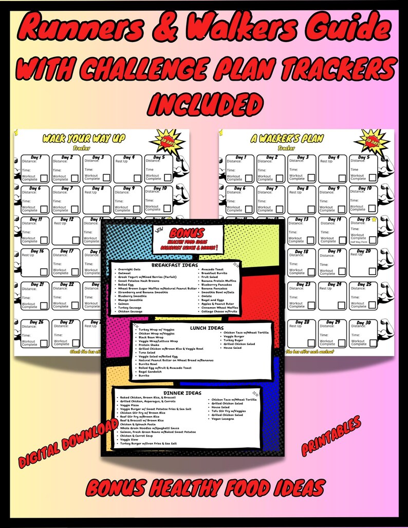 Runners & Walkers Guide With 30-day Challenge Plans - Etsy
